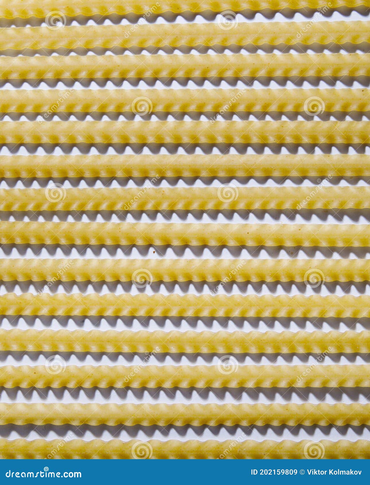 Long Pasta with a Wavy Edge Discard the Shadow Forming a Beautiful ...