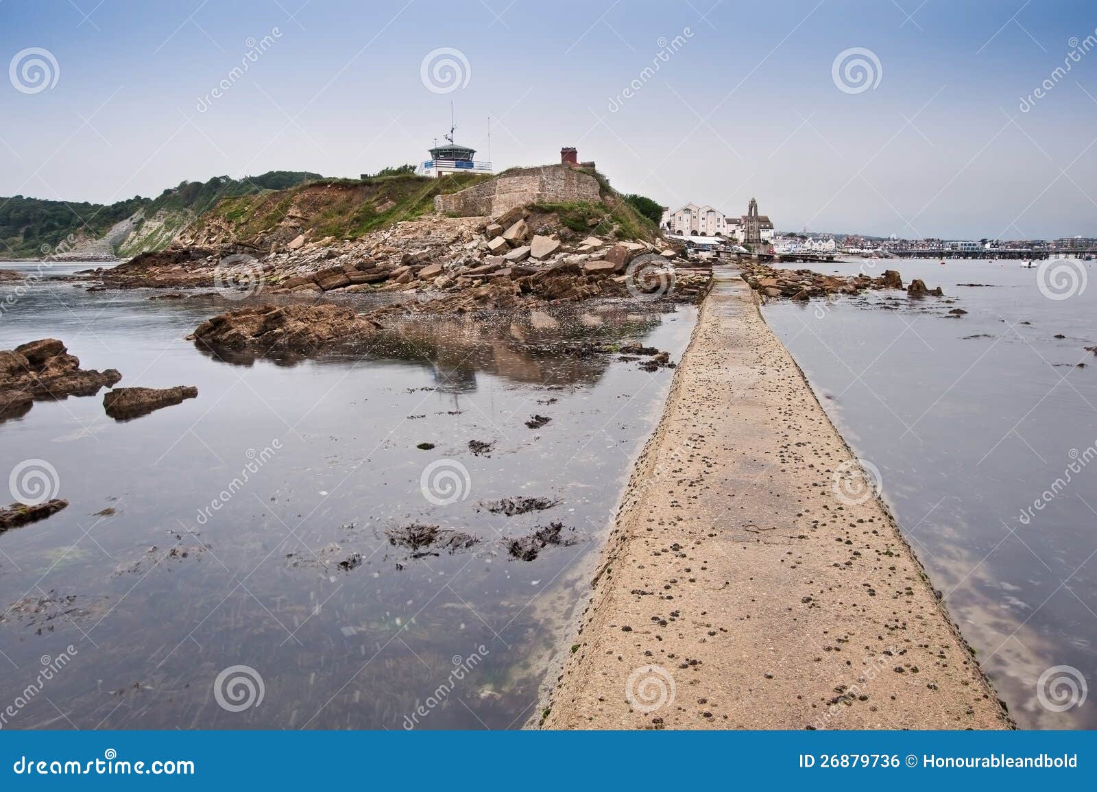 Long Path Leading from Sea into Land Stock Photo - Image of rocks ...