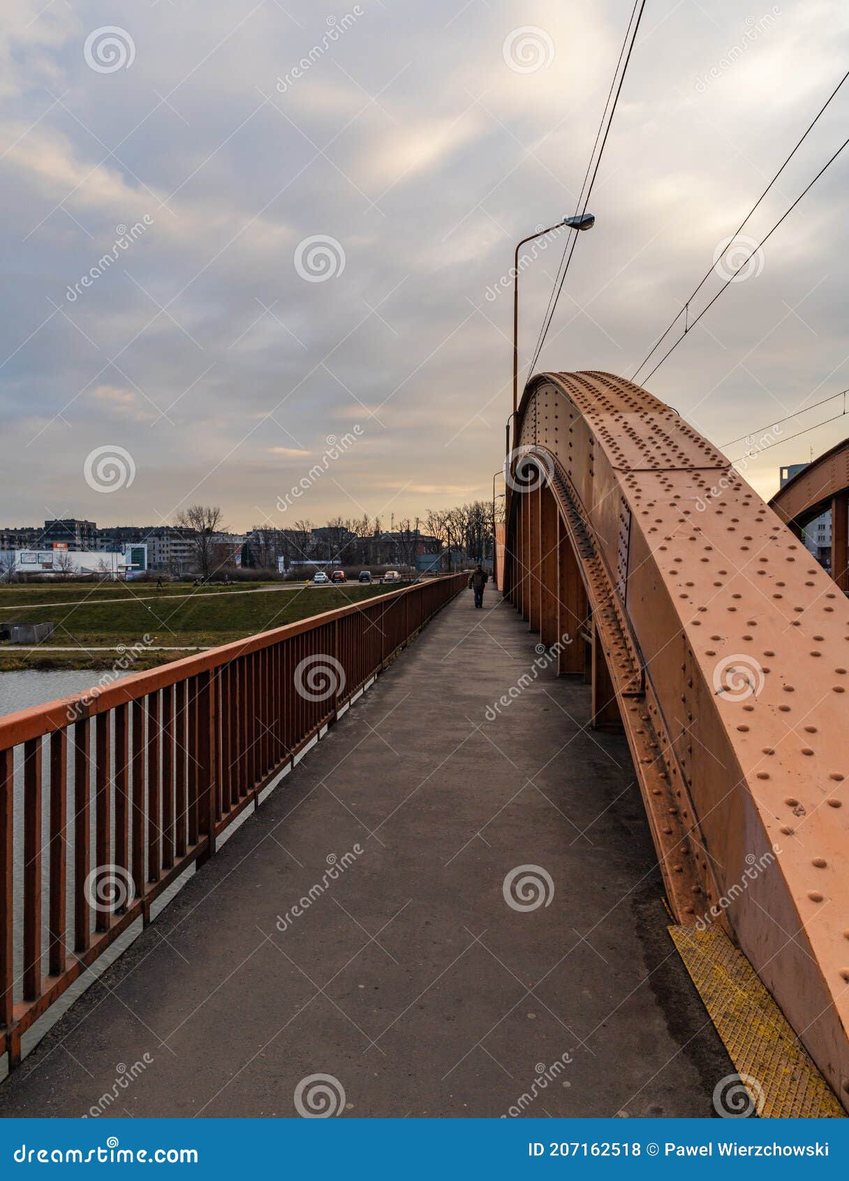 Long Pathway between Barriers on Old Bridge Editorial Stock Photo ...