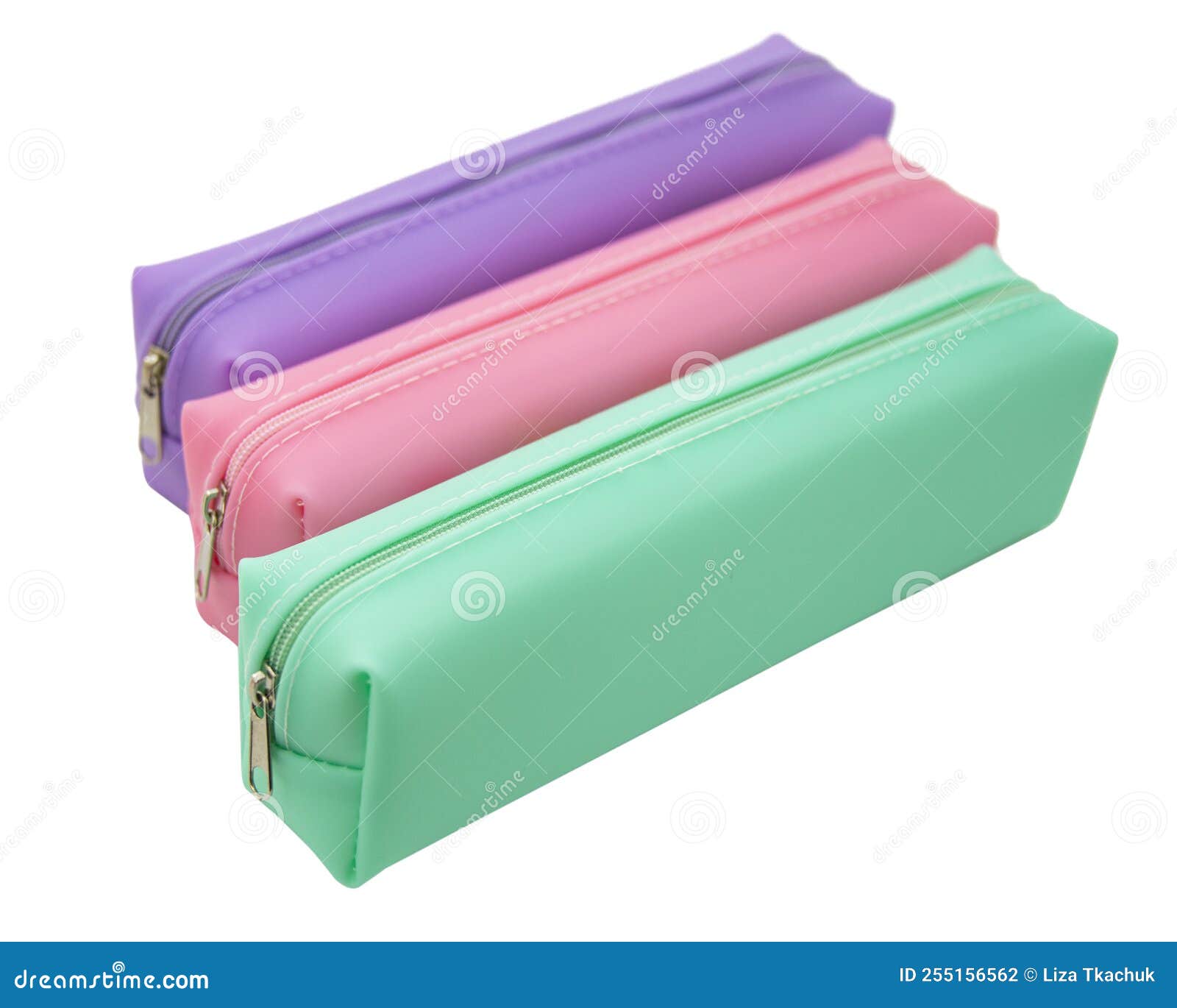 Long Pencil Pen Case Container Isolated on the White Background Stock ...