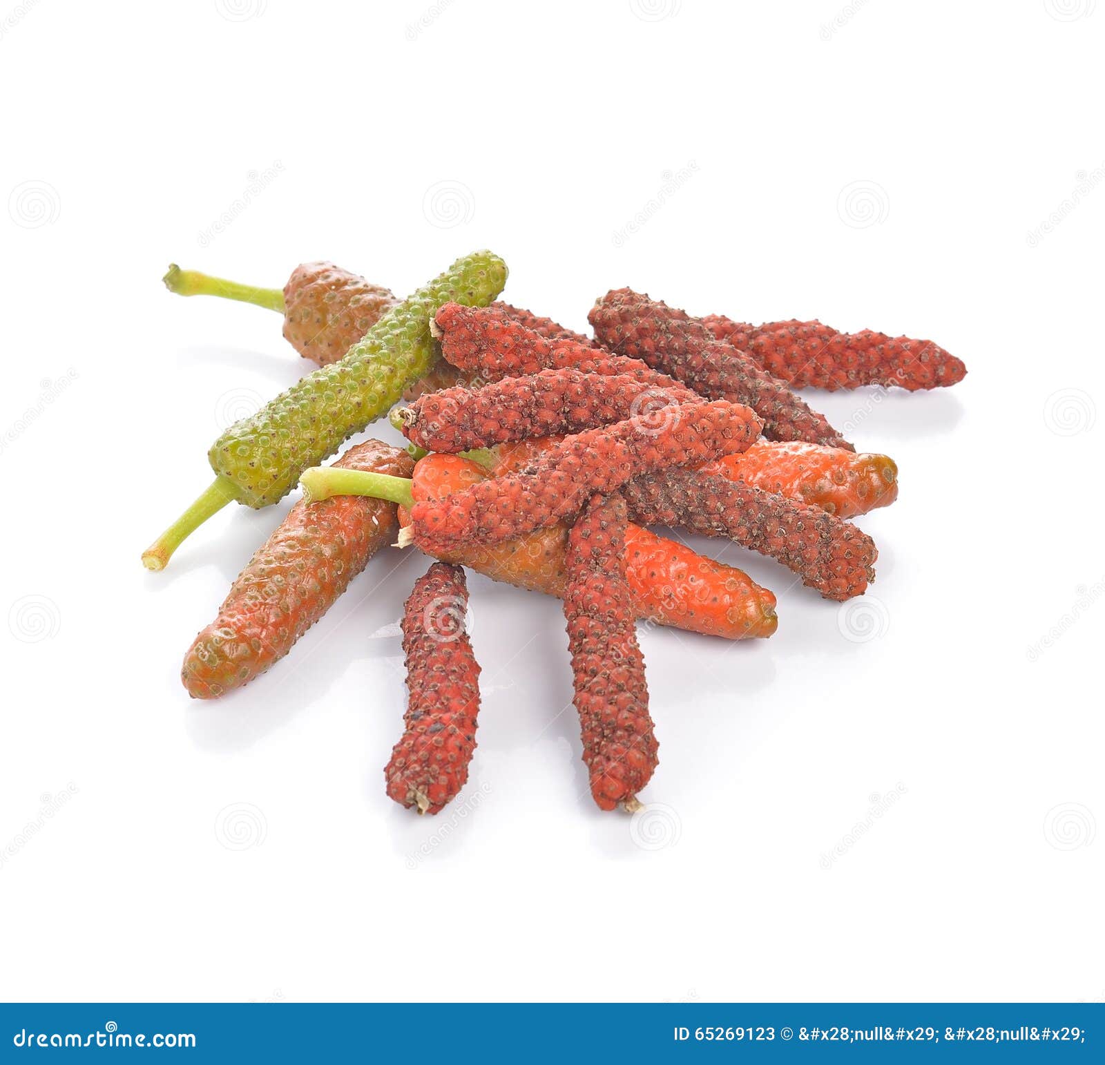 Long Pepper Or Piper Longum On White Background. Stock Image ...