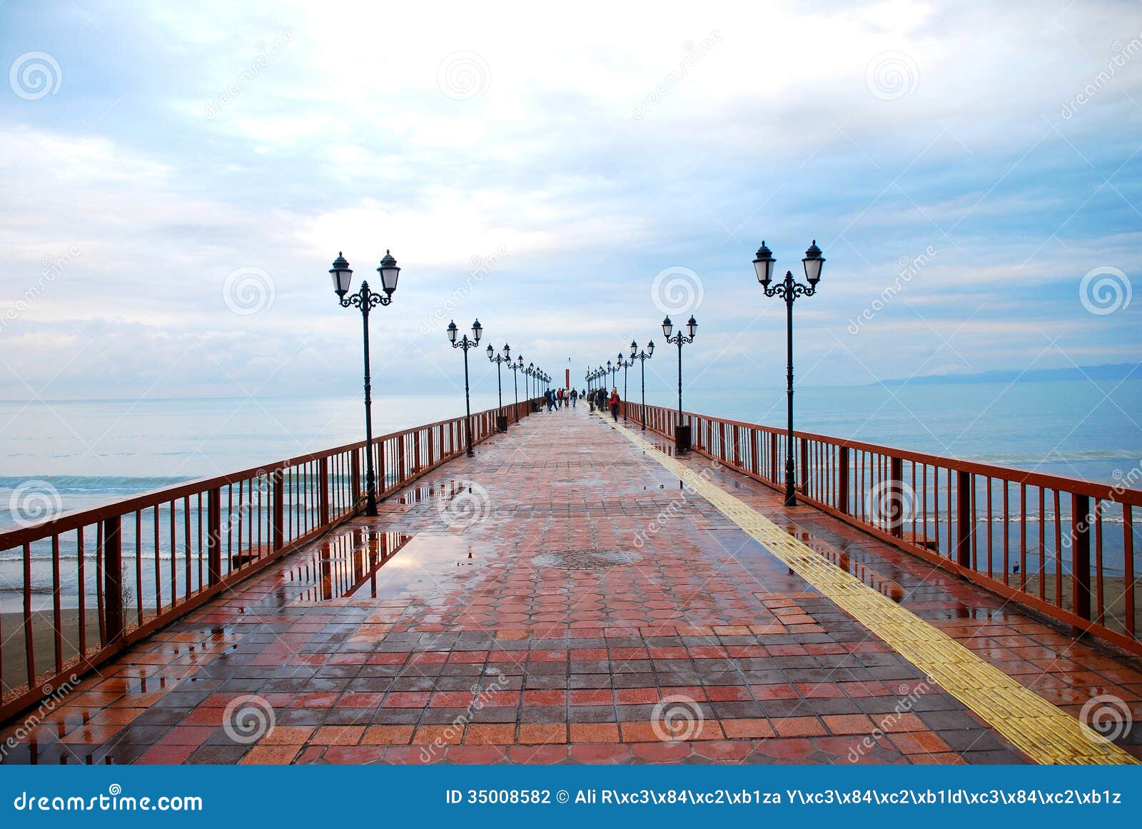 Long pier stock photo. Image of cascading, distance, blue - 35008582