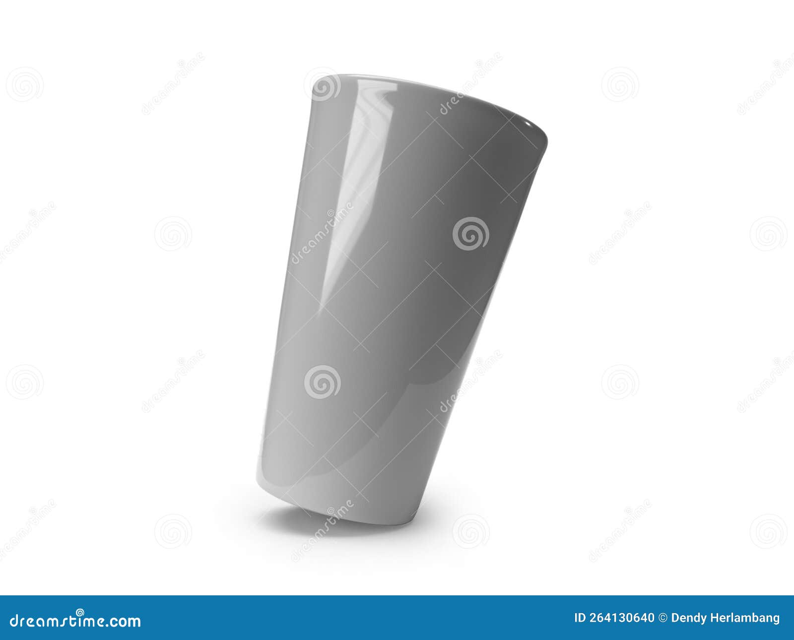 Long Plastic Cup 3D Illustration Mockup Scene Stock Illustration ...