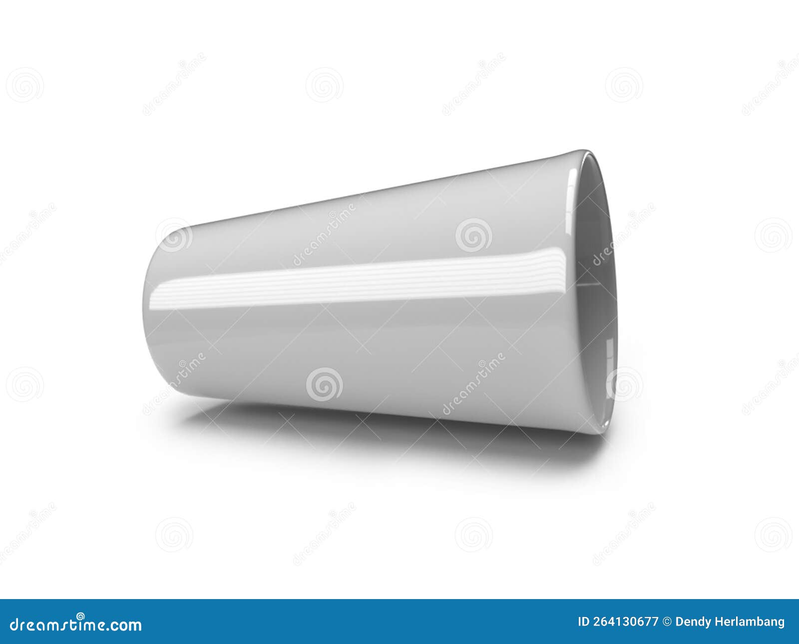Long Plastic Cup 3D Illustration Mockup Scene Stock Illustration ...