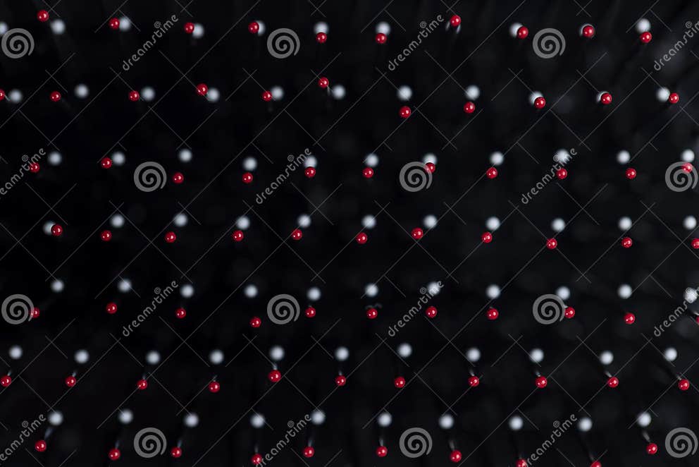 Long Plastic and Thin Spikes with Red and White Tips Stock Photo ...