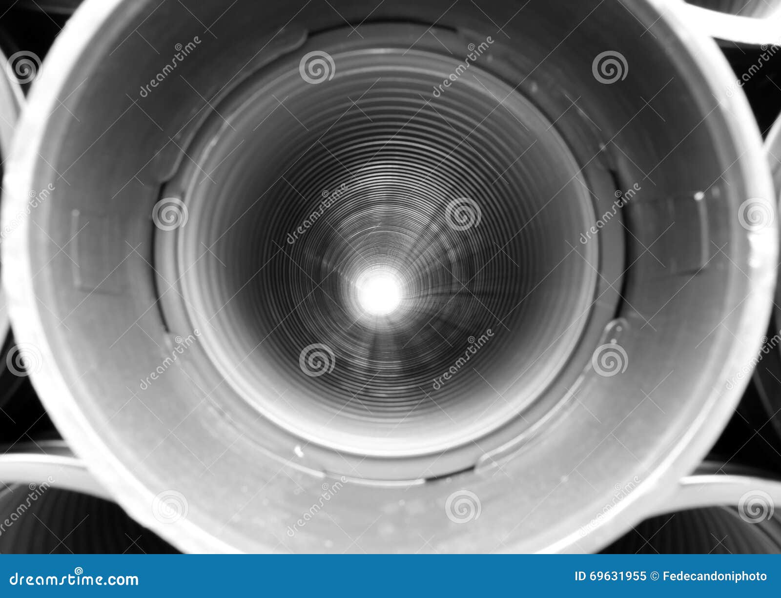 Long Plastic Tube for Laying Conduits Stock Image - Image of wormhole ...