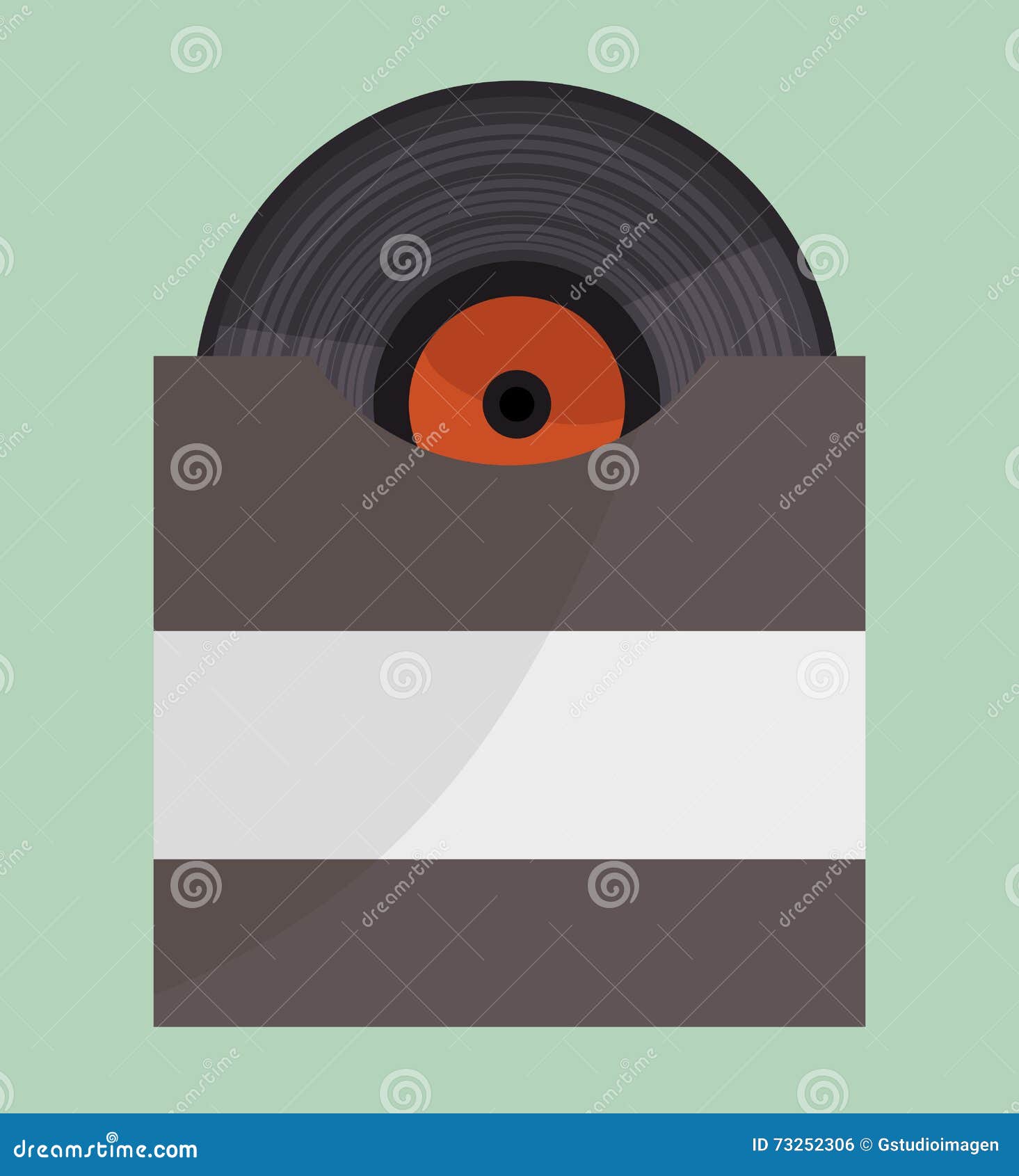 Long Play in Case Isolated Icon Design Stock Illustration ...