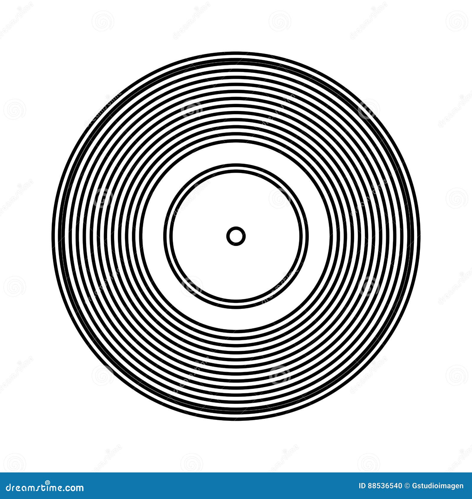 Long play disk icon stock vector. Illustration of musical - 88536540