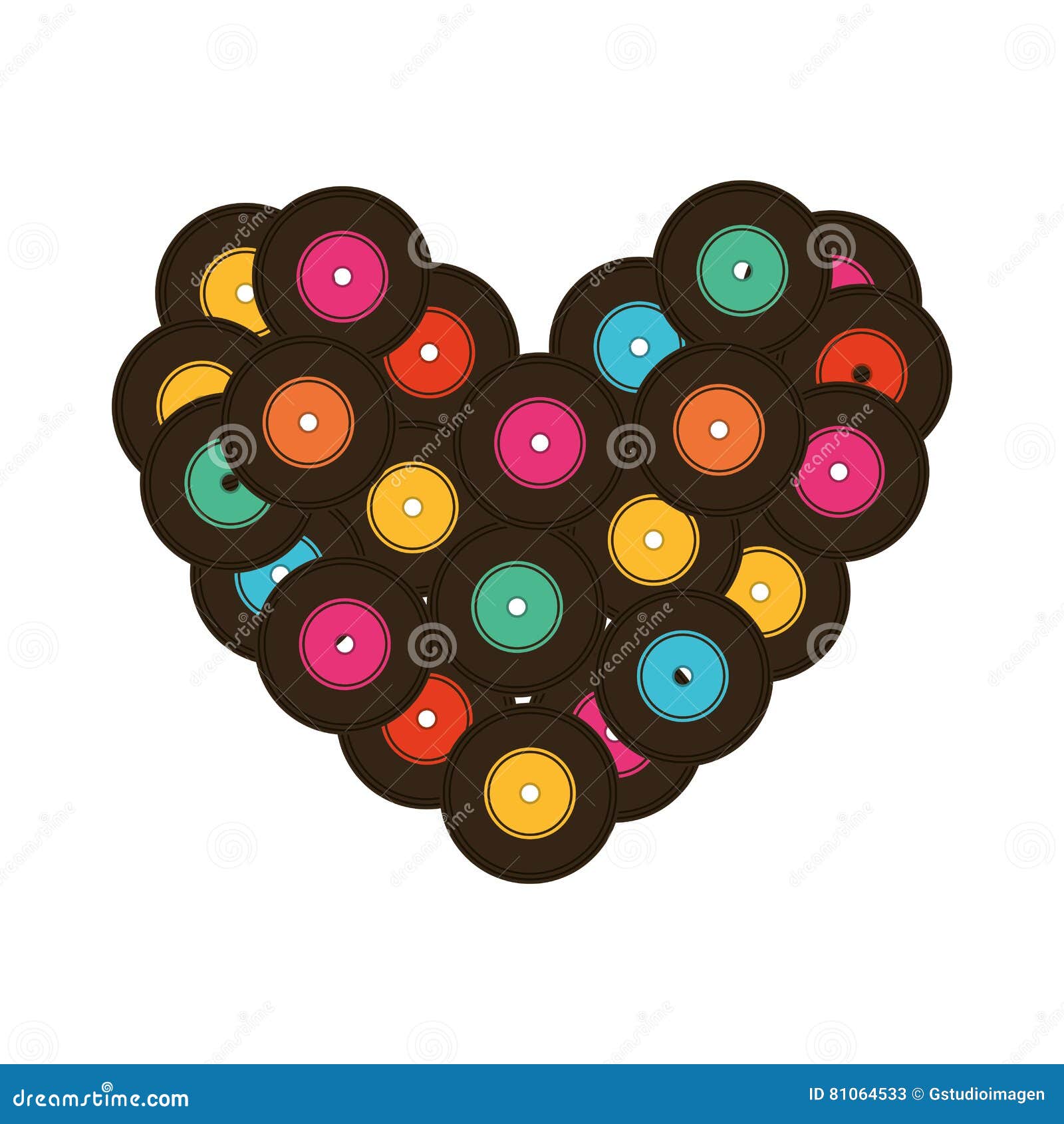 Long play retro music stock vector. Illustration of vector - 81064533