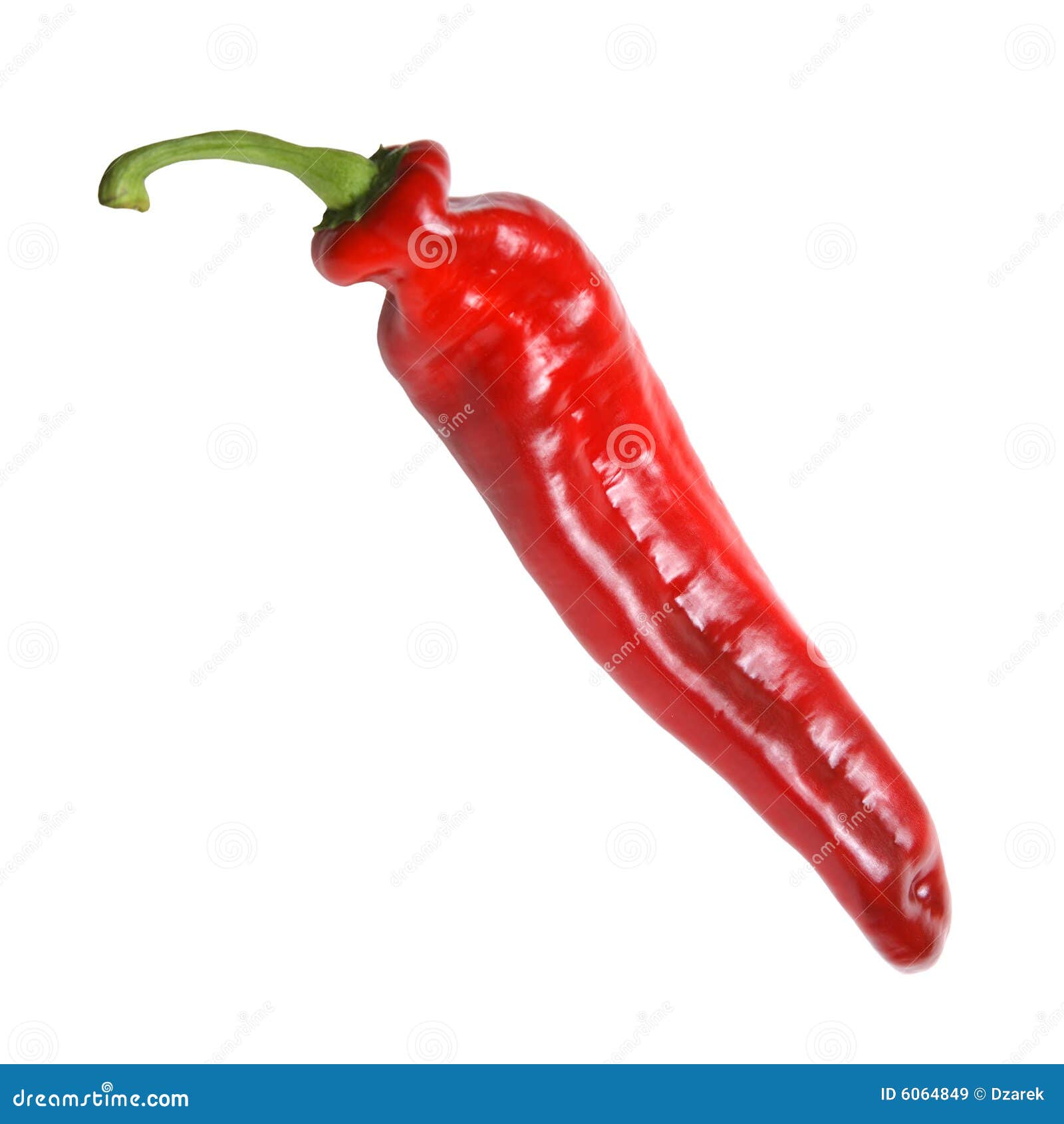 Long Poivron Rouge D'isolement Sur Le Blanc Image stock - Image du ...