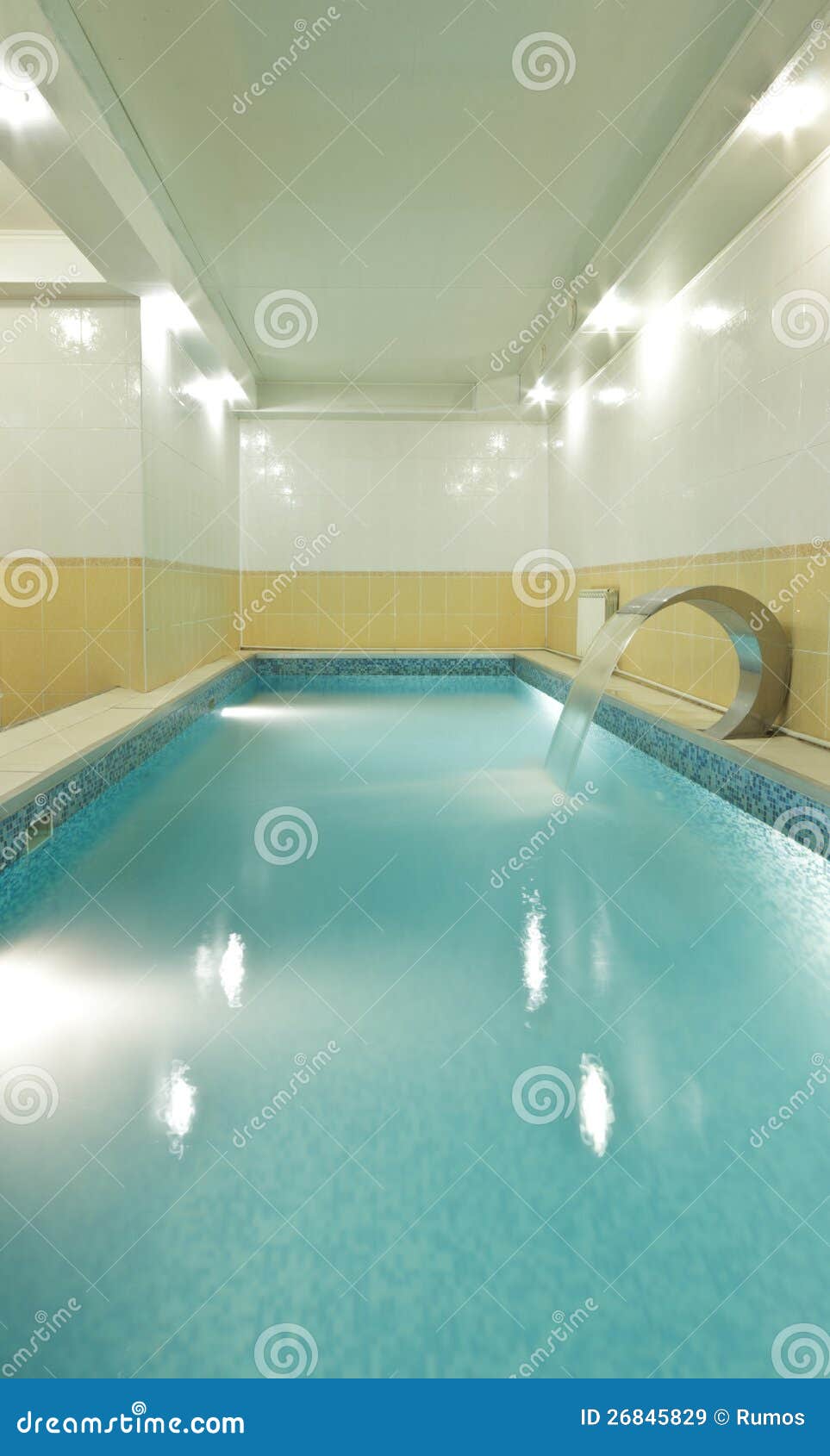 The long pool in sauna stock image. Image of sauna, wall - 26845829