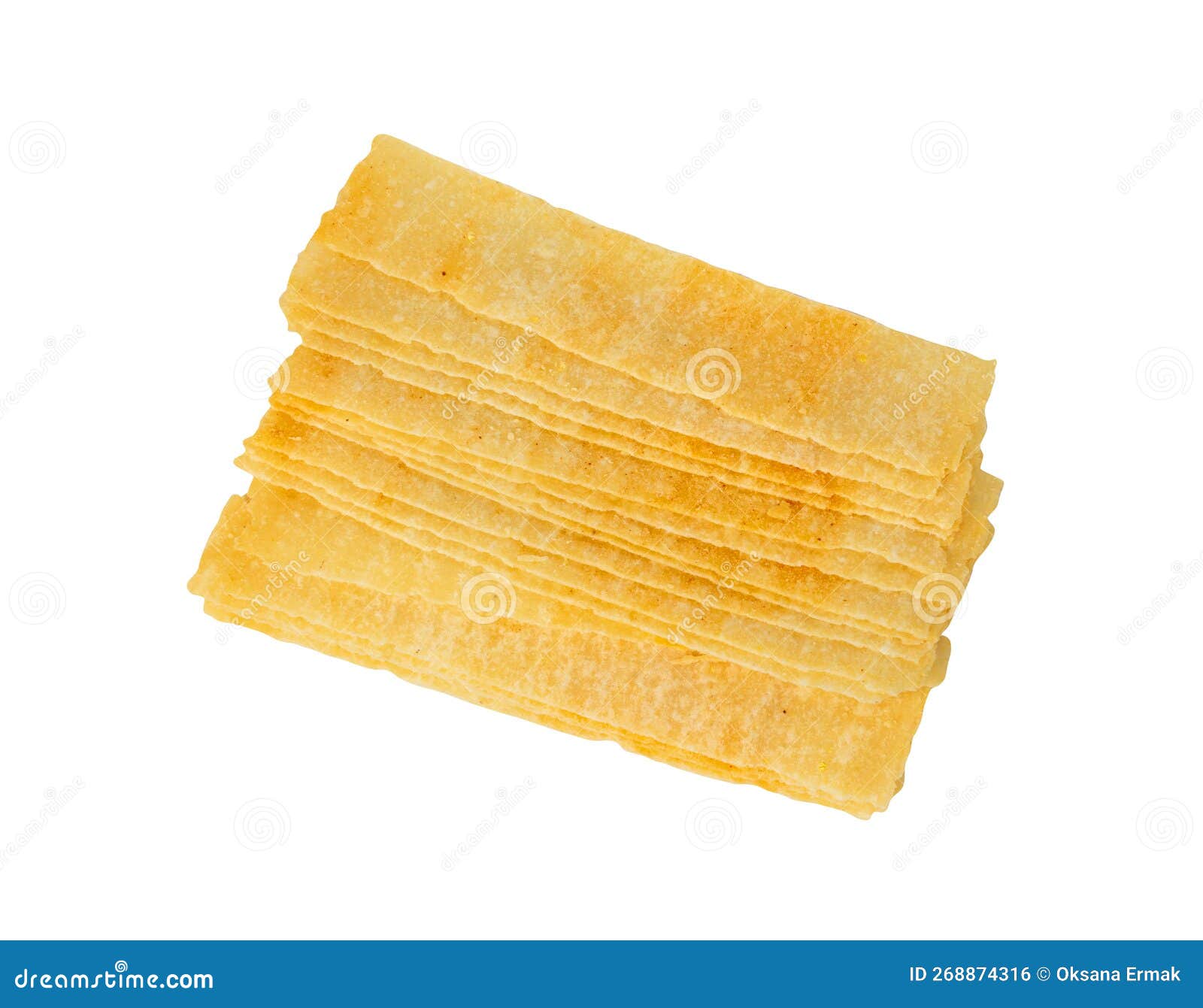 Long Potato Chips Isolated, Crispy Thin Potato Snack Pile, Rectangular ...