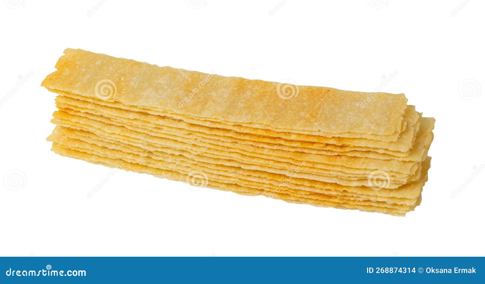 Long Potato Chips Isolated, Crispy Thin Potato Snack Pile, Rectangular ...