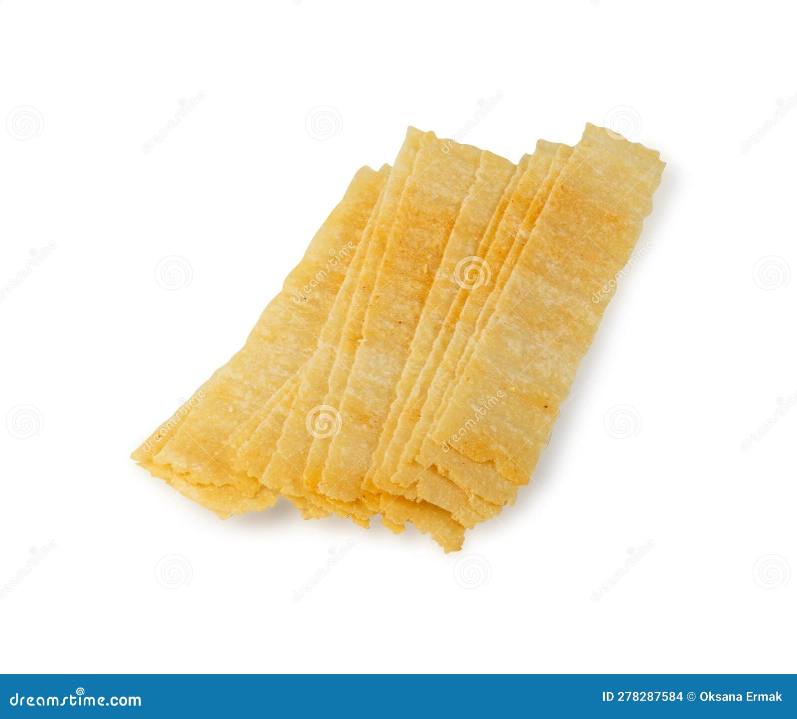 Long Potato Chips Isolated, Crispy Thin Potato Snack Pile, Rectangular ...