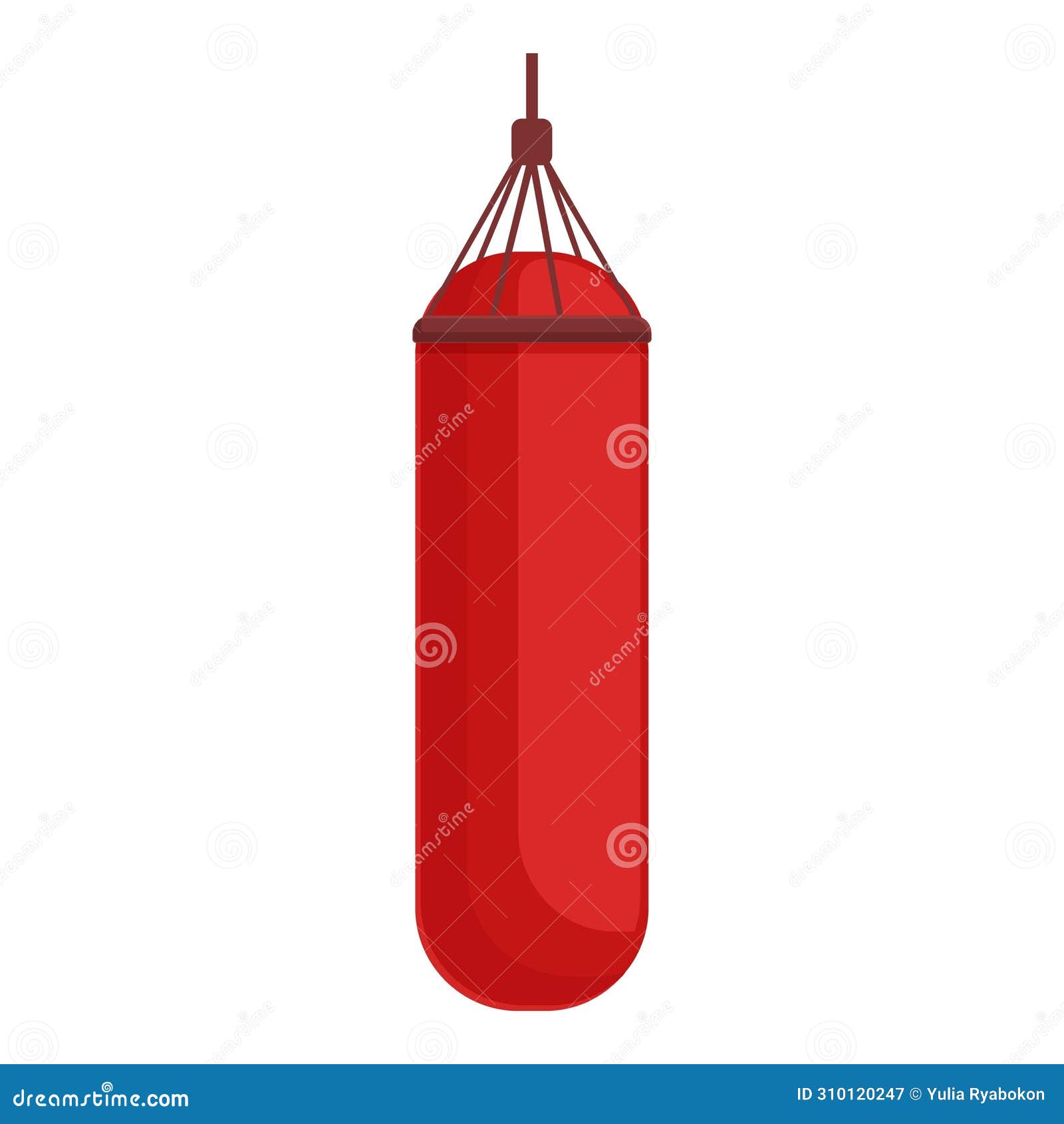 Long Punch Sack Icon Cartoon Vector. Boxing Training Ring Stock Vector ...