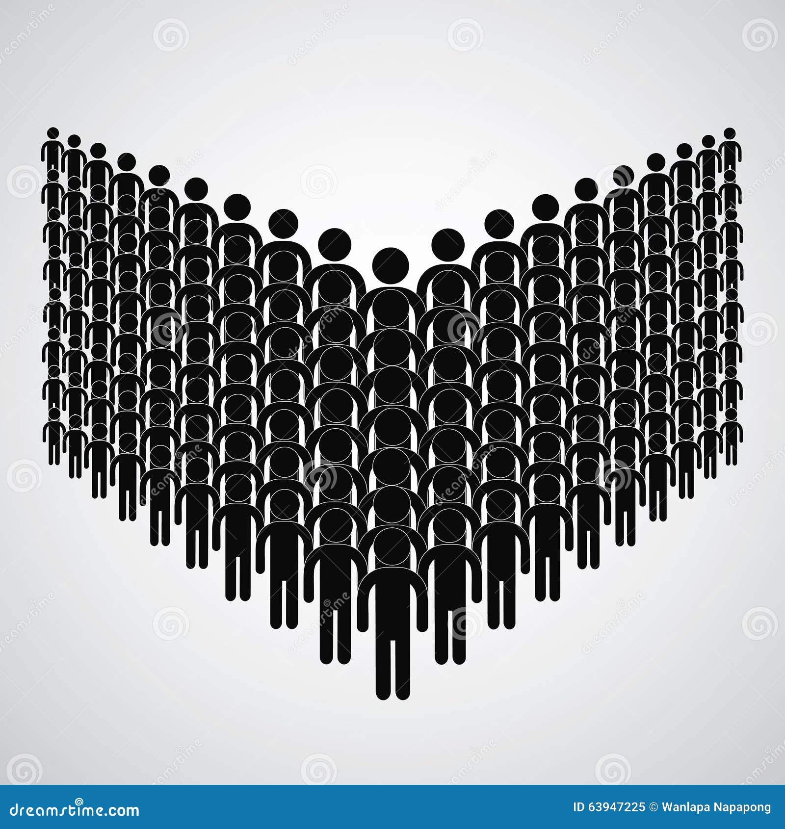 Long queue symbol stock vector. Illustration of vector - 63947225