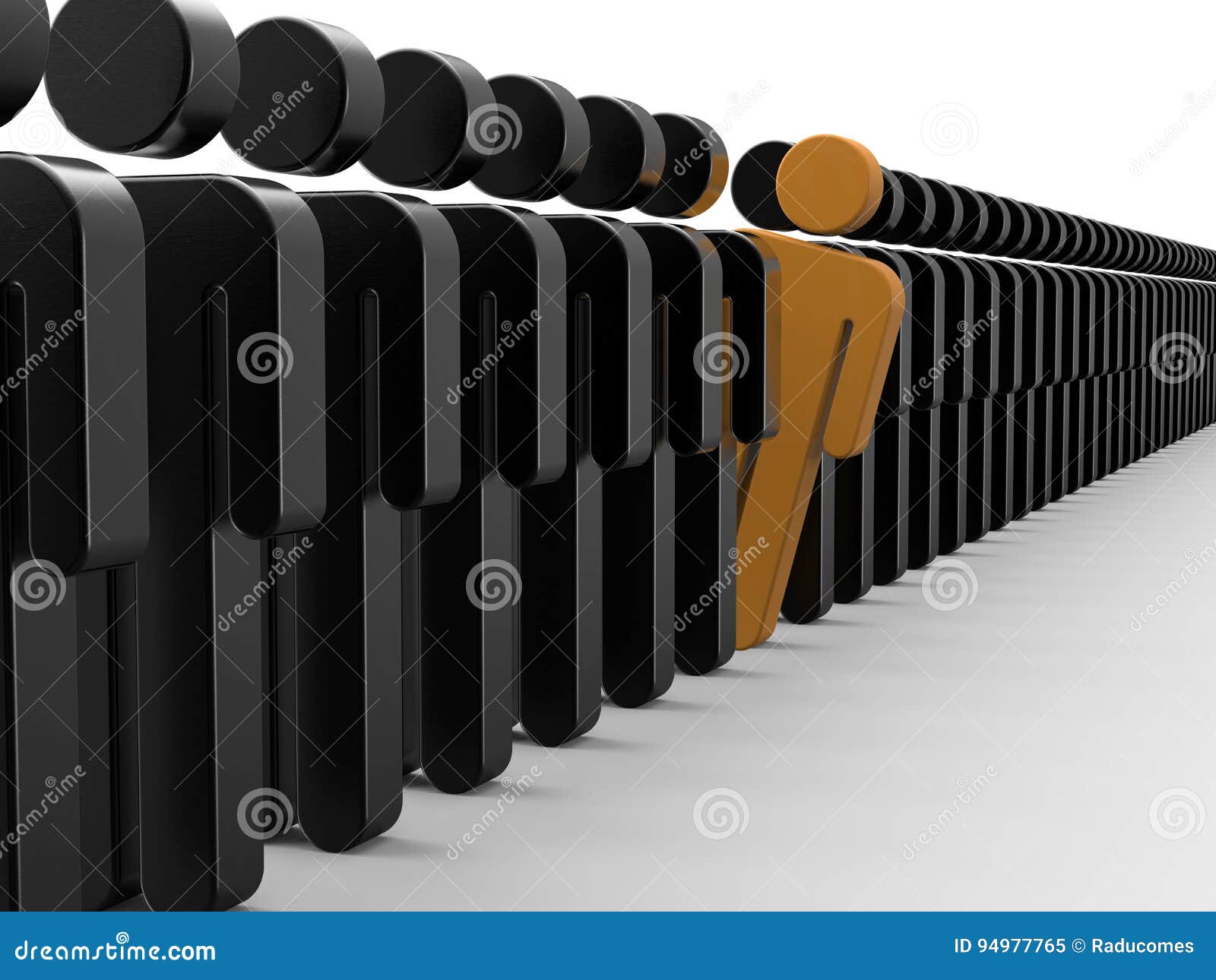 Long Queue Waiting Line Concept Stock Illustration - Illustration of ...