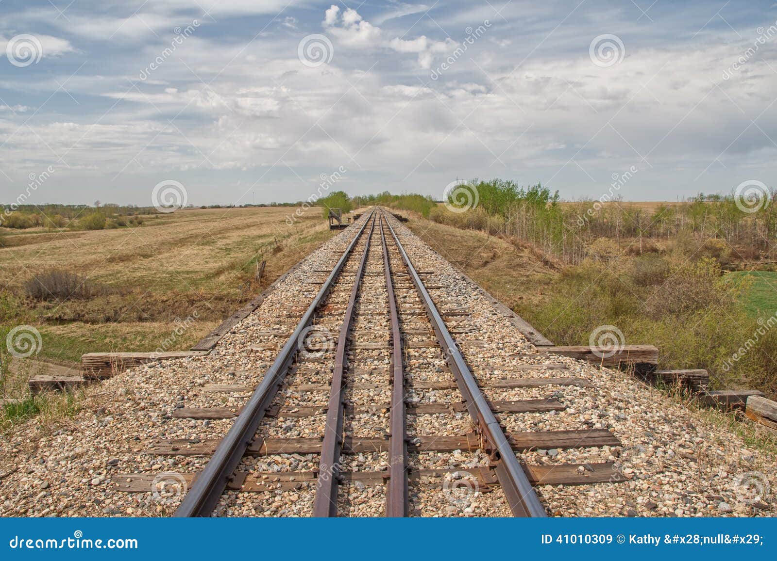 Long Railway Track Countryside Stock Image - Image of railway ...