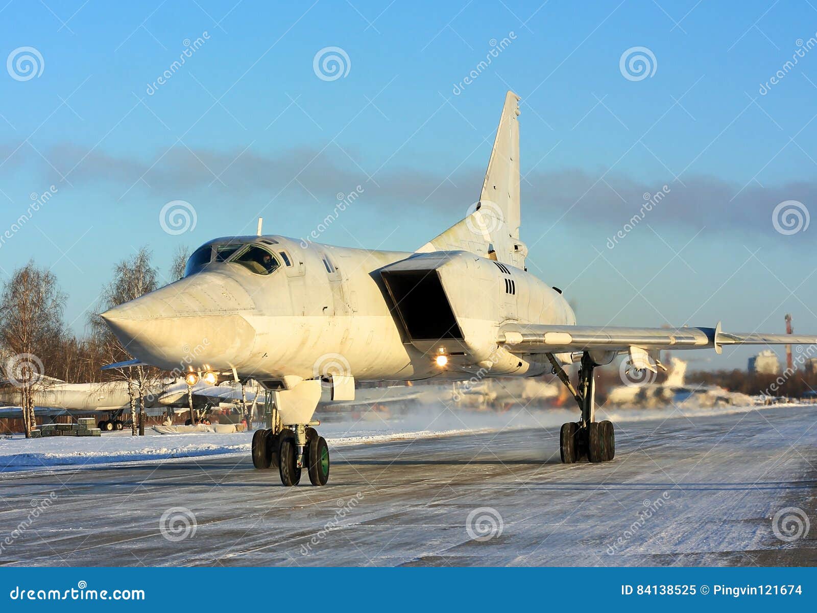 Long-range Bombers Tu-22M `Backfire` at the Air Base Stock Image ...