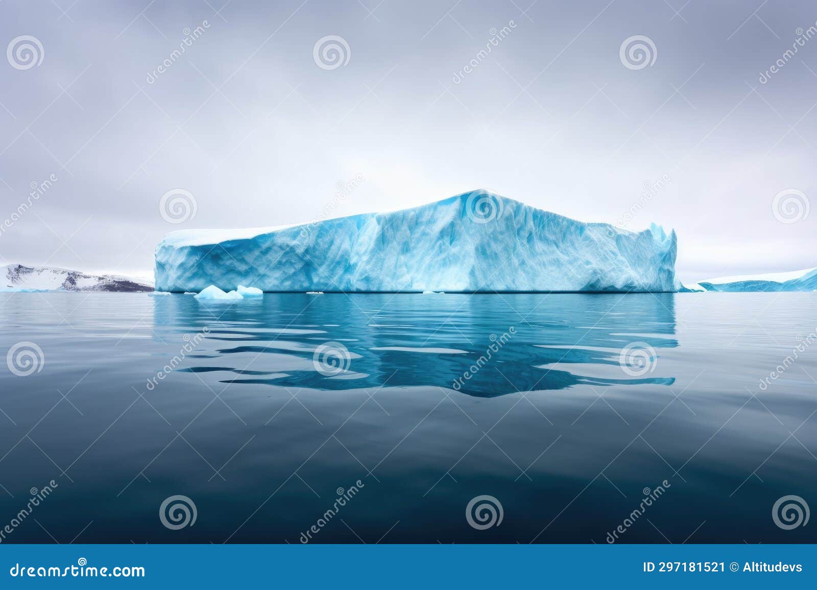 Long Range View of Massive Isolated Iceberg Stock Image - Image of ...