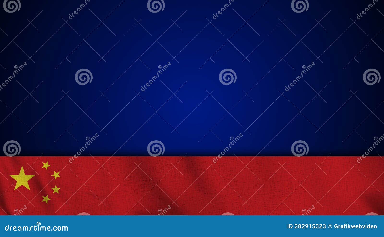 Long Realistic China Flag and Blank Area Stock Illustration ...
