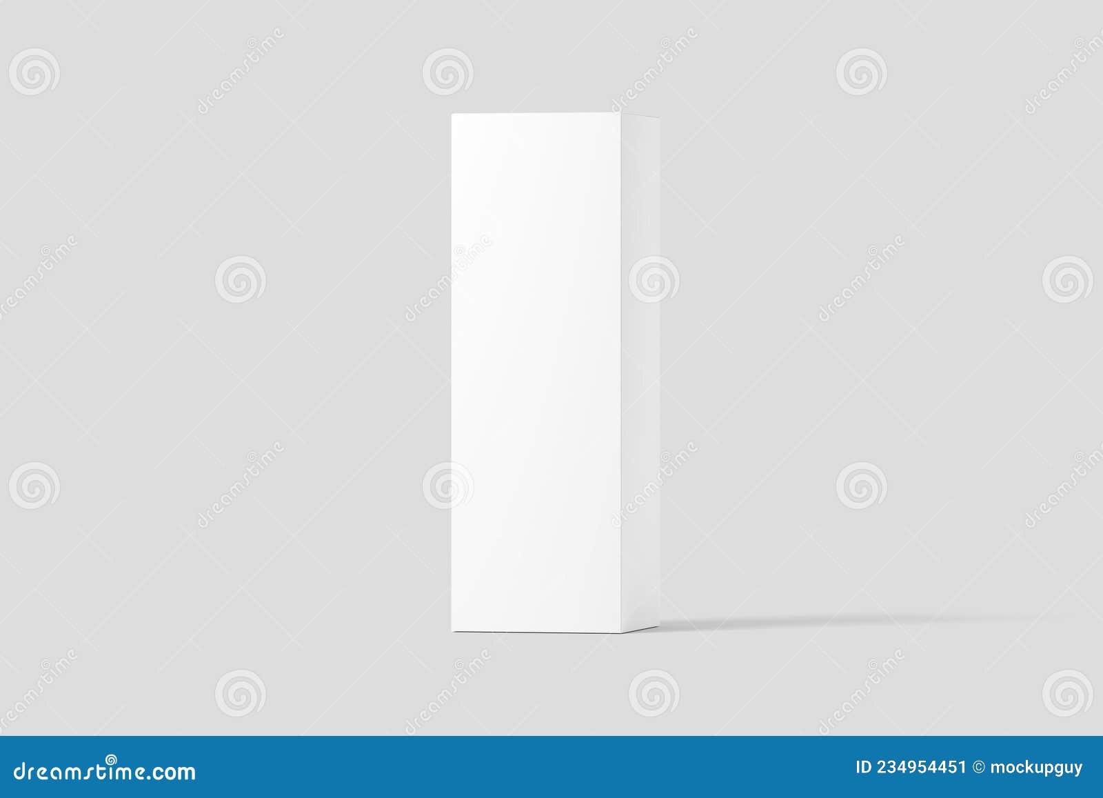 Long Rectangle Box White Blank Mockup Stock Illustration - Illustration ...