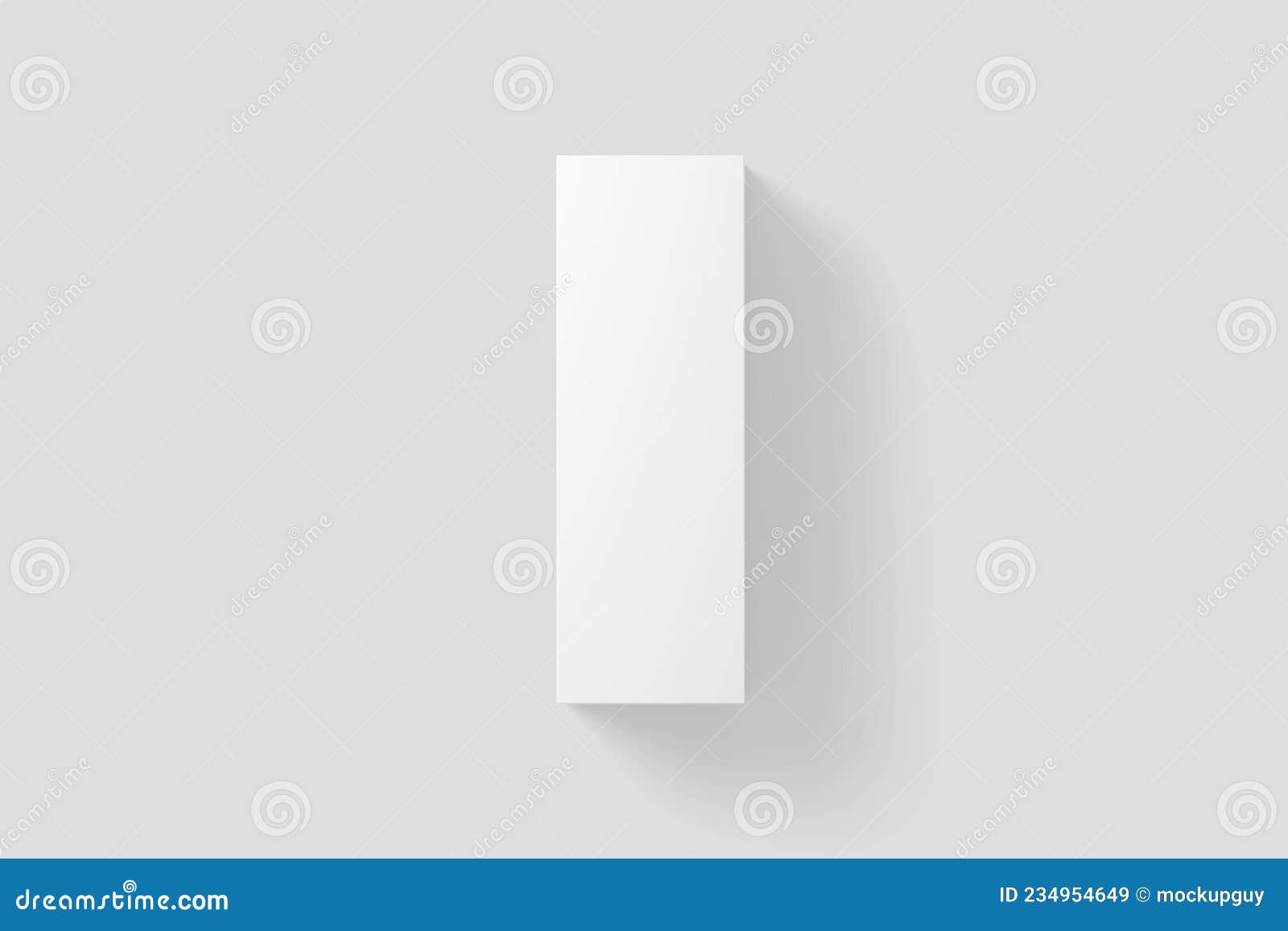 Long Rectangle Box White Blank Mockup Stock Illustration - Illustration ...