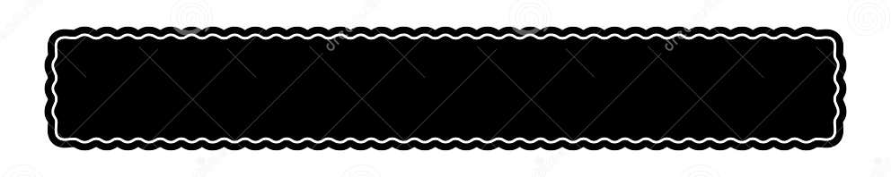 Long Rectangle Form with Wavy Borders. Curvy Rectangular Shape Stock ...