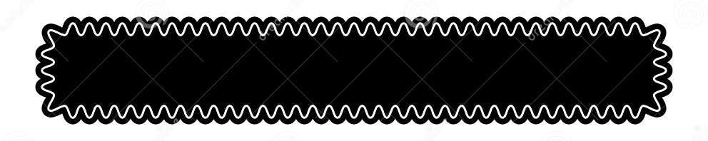 Long Rectangle Form with Wavy Borders. Curvy Rectangular Shape Stock ...