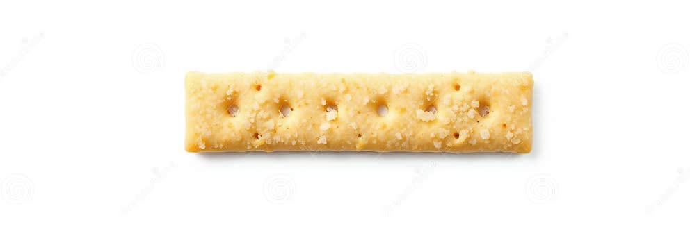 Long Rectangular Cracker Placed on a White Background, Highlighting Its ...