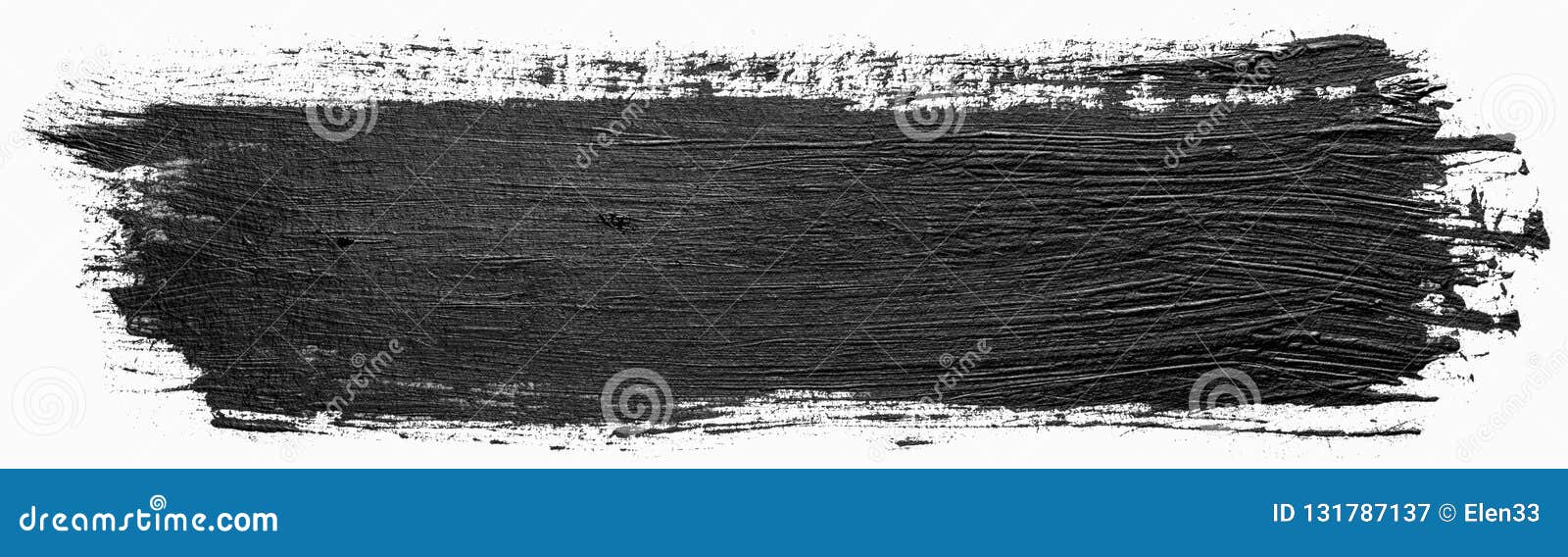 Long Rectangular Hand Drawn Isolated Paintbrush Stripe Stock Image ...