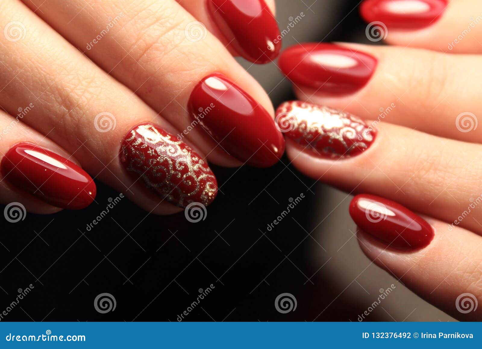 Long red nails stock photo. Image of varnish, closeup - 132376492