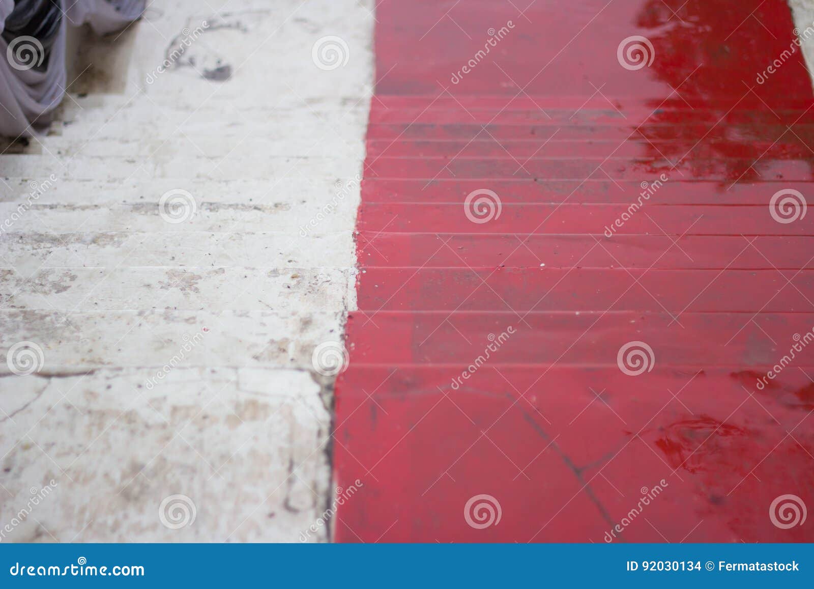 Long red stairs stock photo. Image of staies, step, rain - 92030134