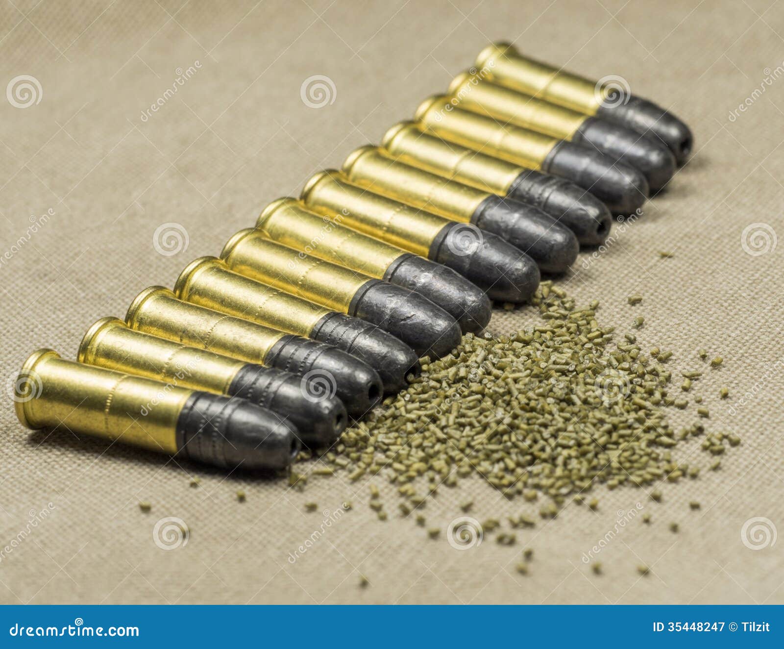 Long Rifle Rimfire Ammunition Stock Image - Image of explosive, greyish ...