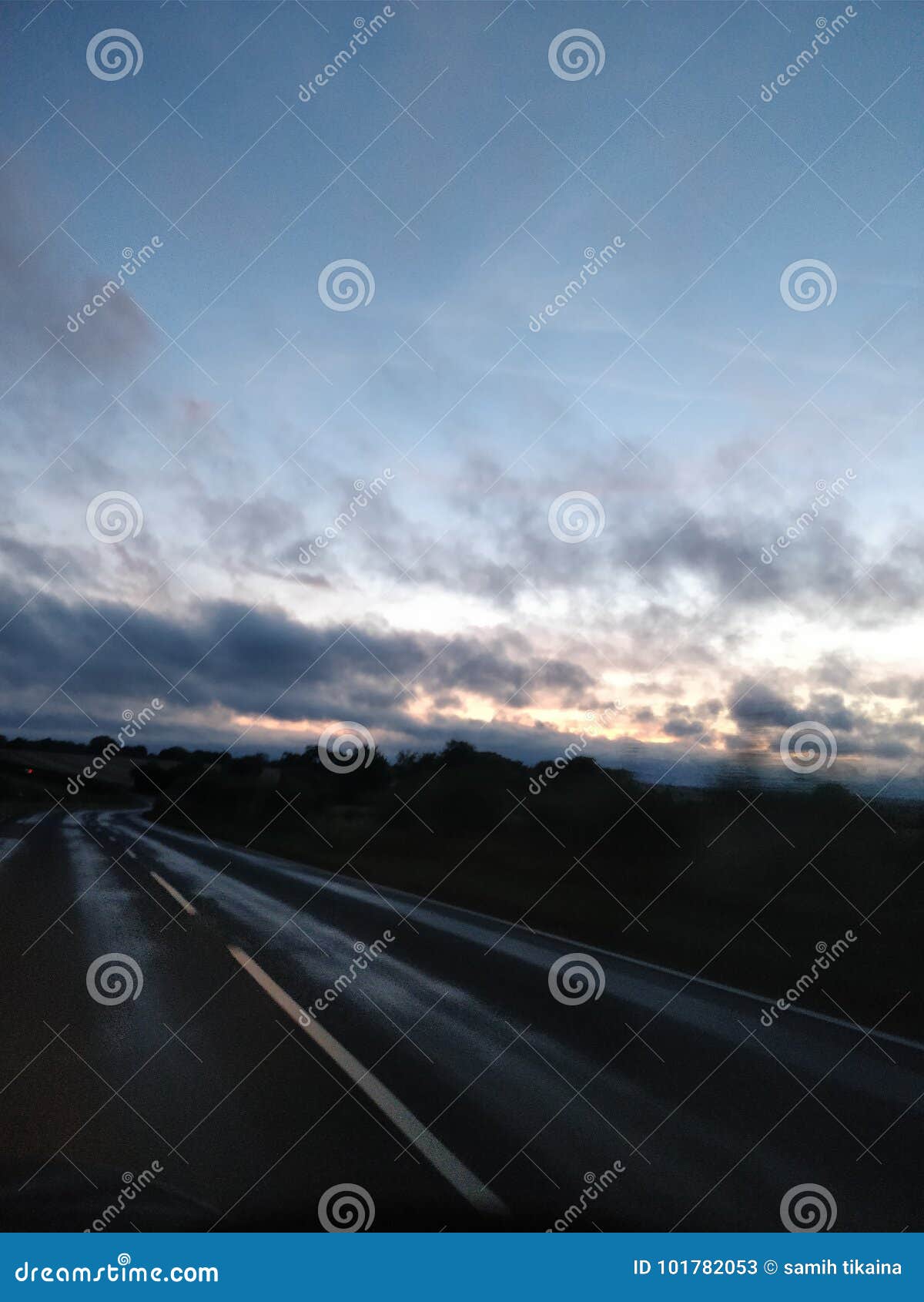 Long road stock image. Image of highland, cumulus, light - 101782053