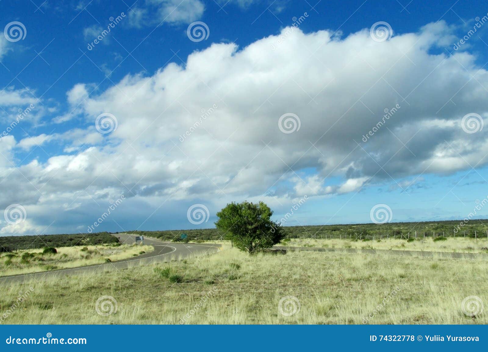 Long Road in Field To the Sky Horizon Stock Photo - Image of long ...