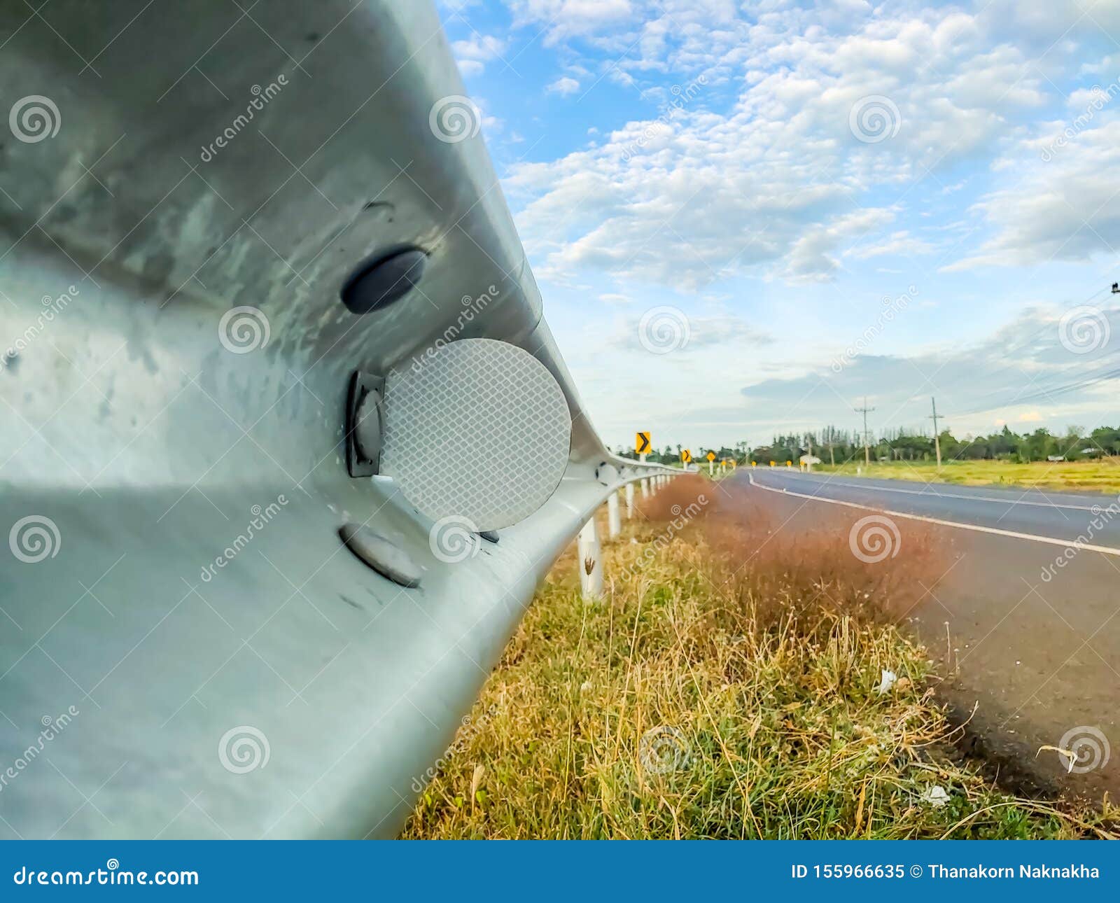 Long Road Looking Forward Side Indicating Driver Ahead Stock Image ...