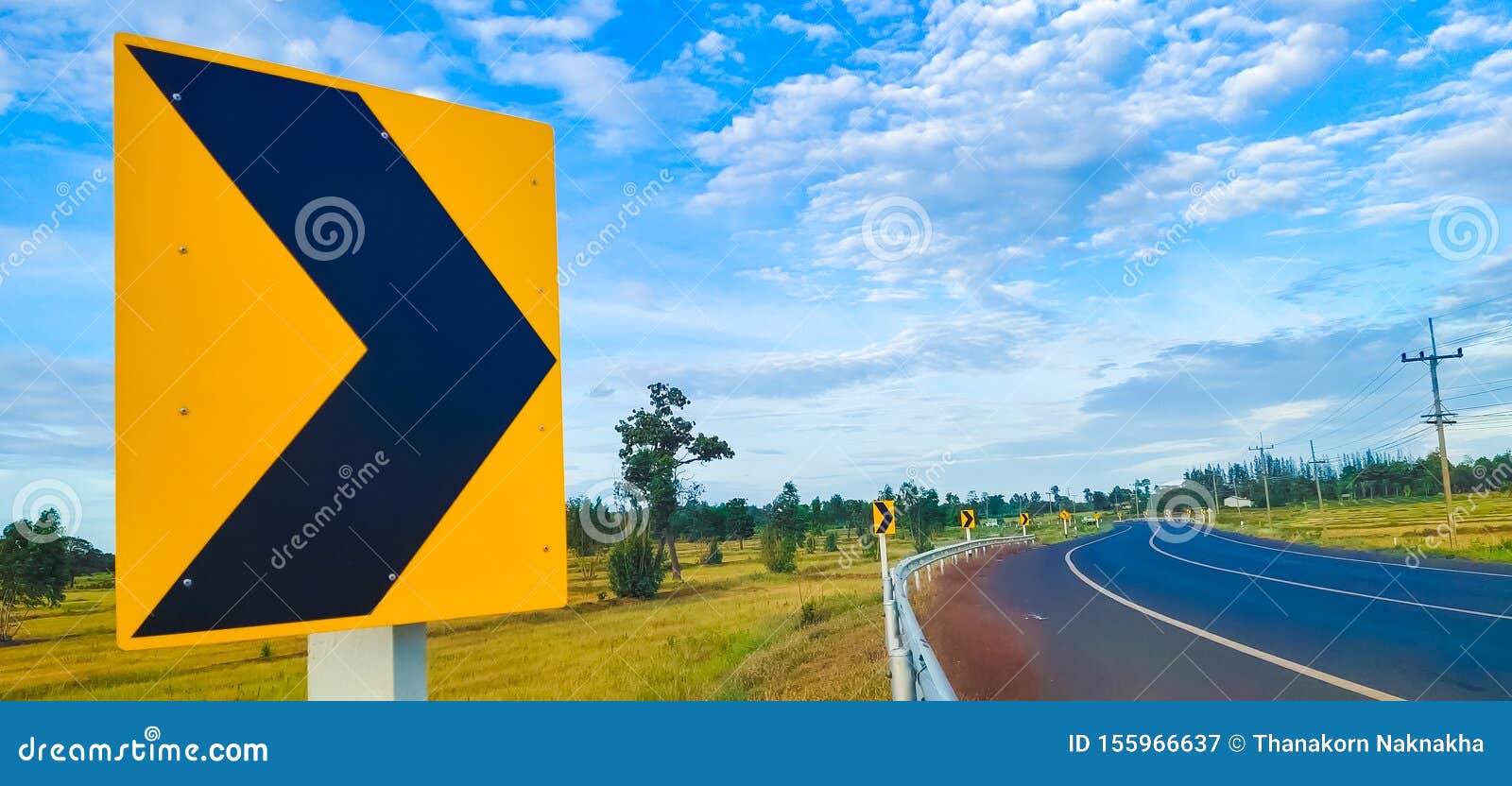 Long Road Looking Forward Side Indicating Driver Ahead Stock Image ...