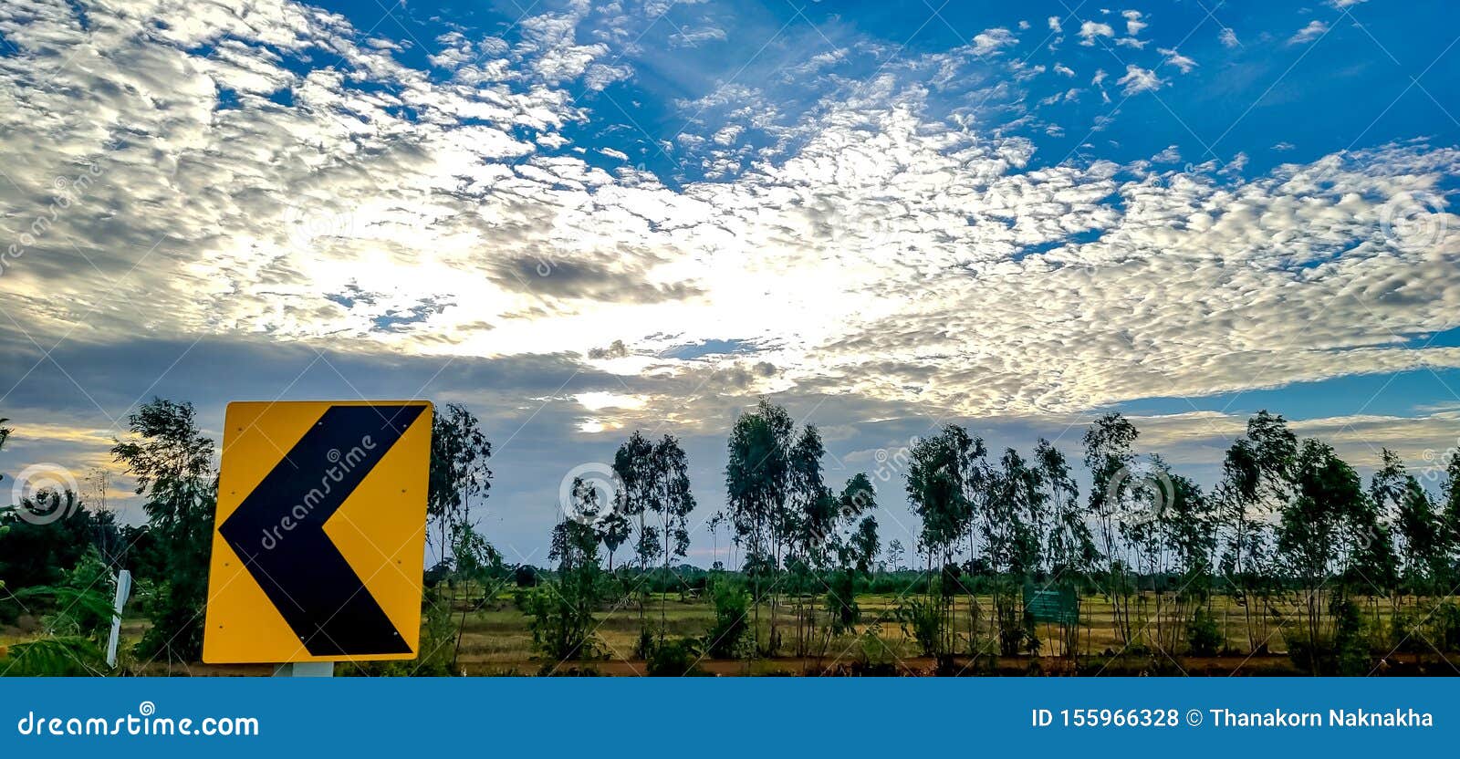 Long Road when Looking Forward Sign Indicating Driver To Know the Path ...
