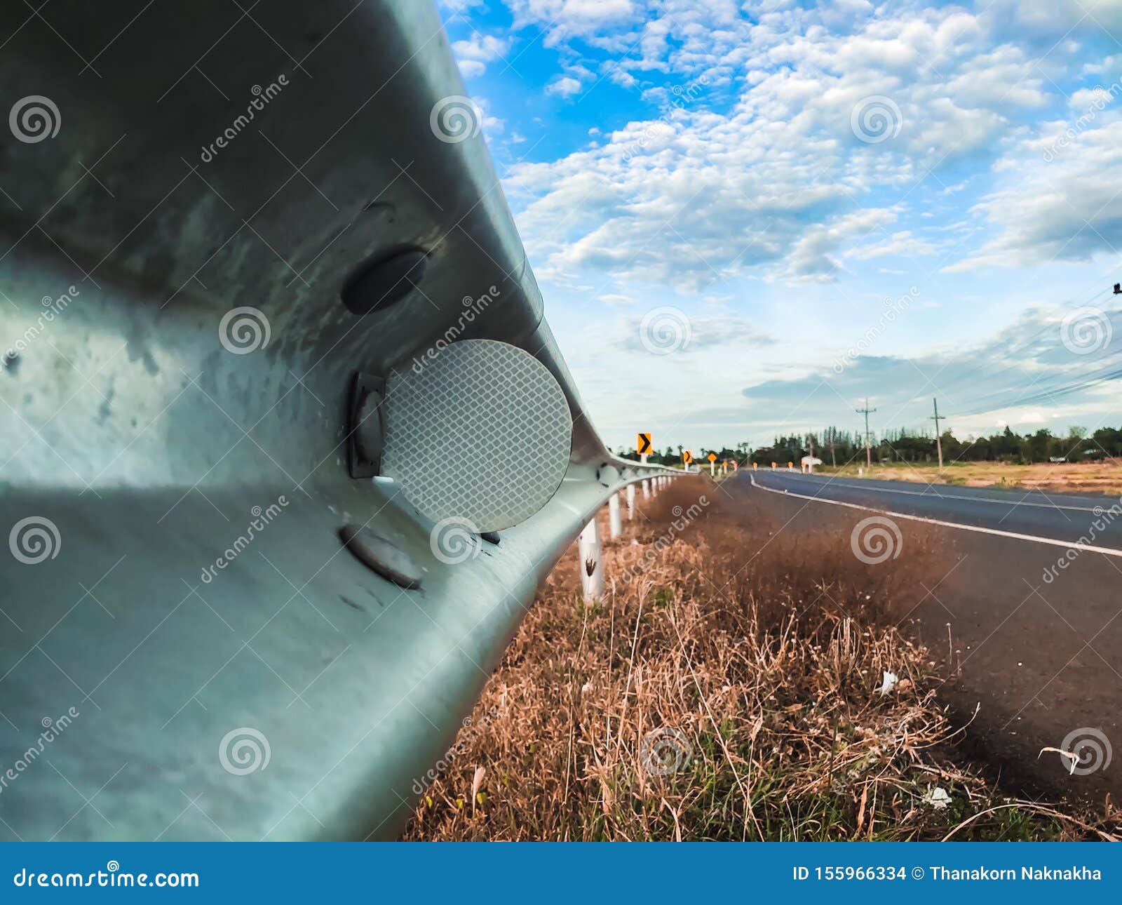 Long Road when Looking Forward Sign Indicating Driver To Know the Path ...