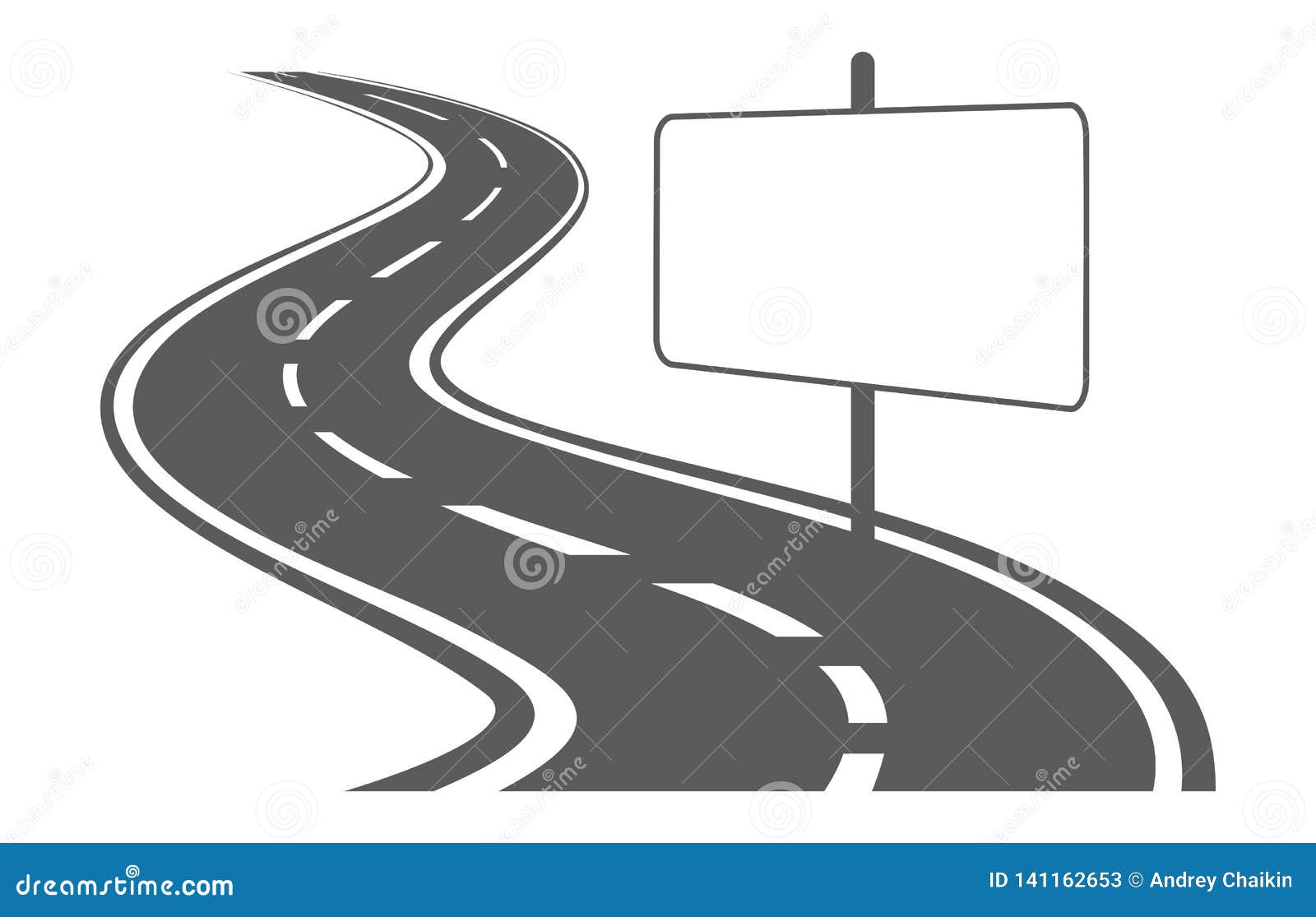 The long road. stock vector. Illustration of asphalt - 141162653