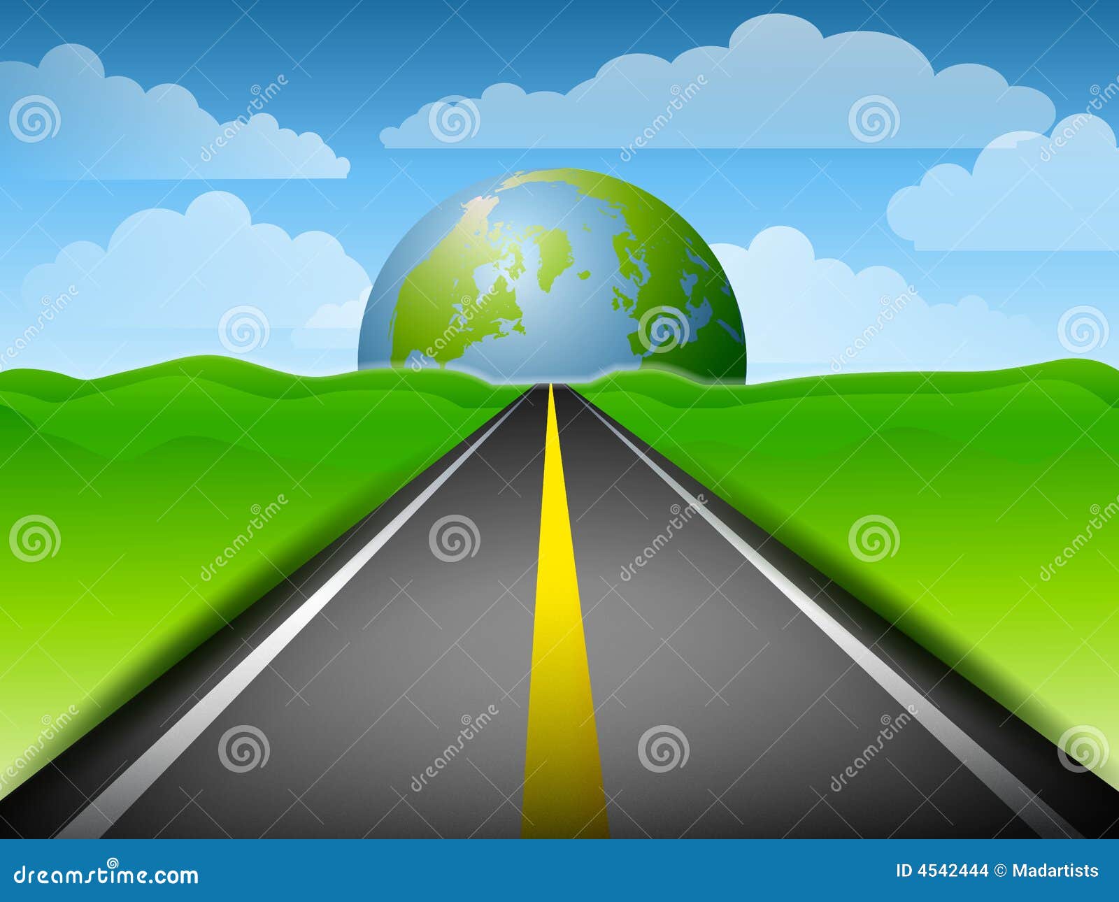 Long Road To Earth stock illustration. Illustration of illustrations ...