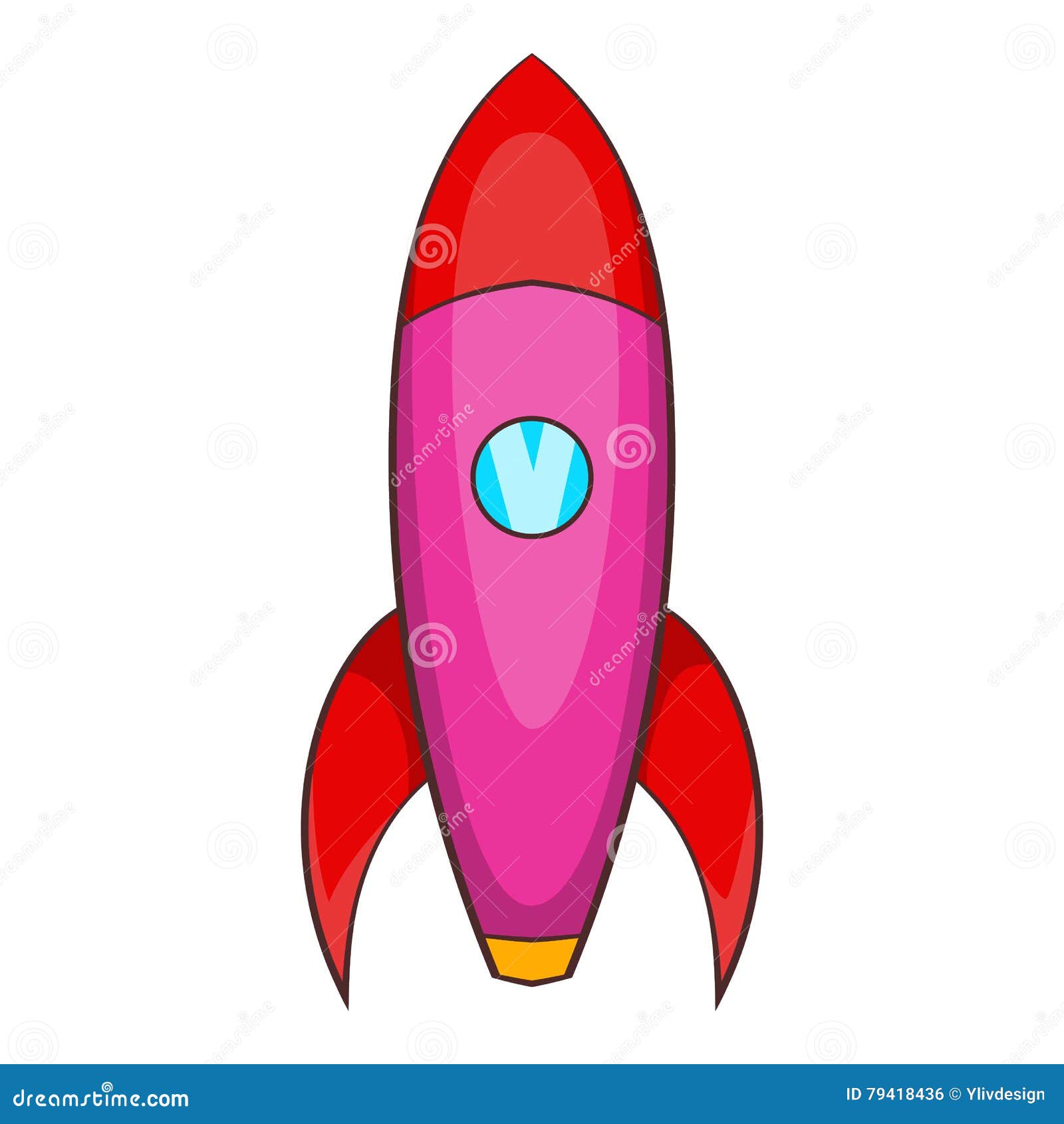 Long Rocket Icon, Cartoon Style Stock Vector - Illustration of cartoon ...