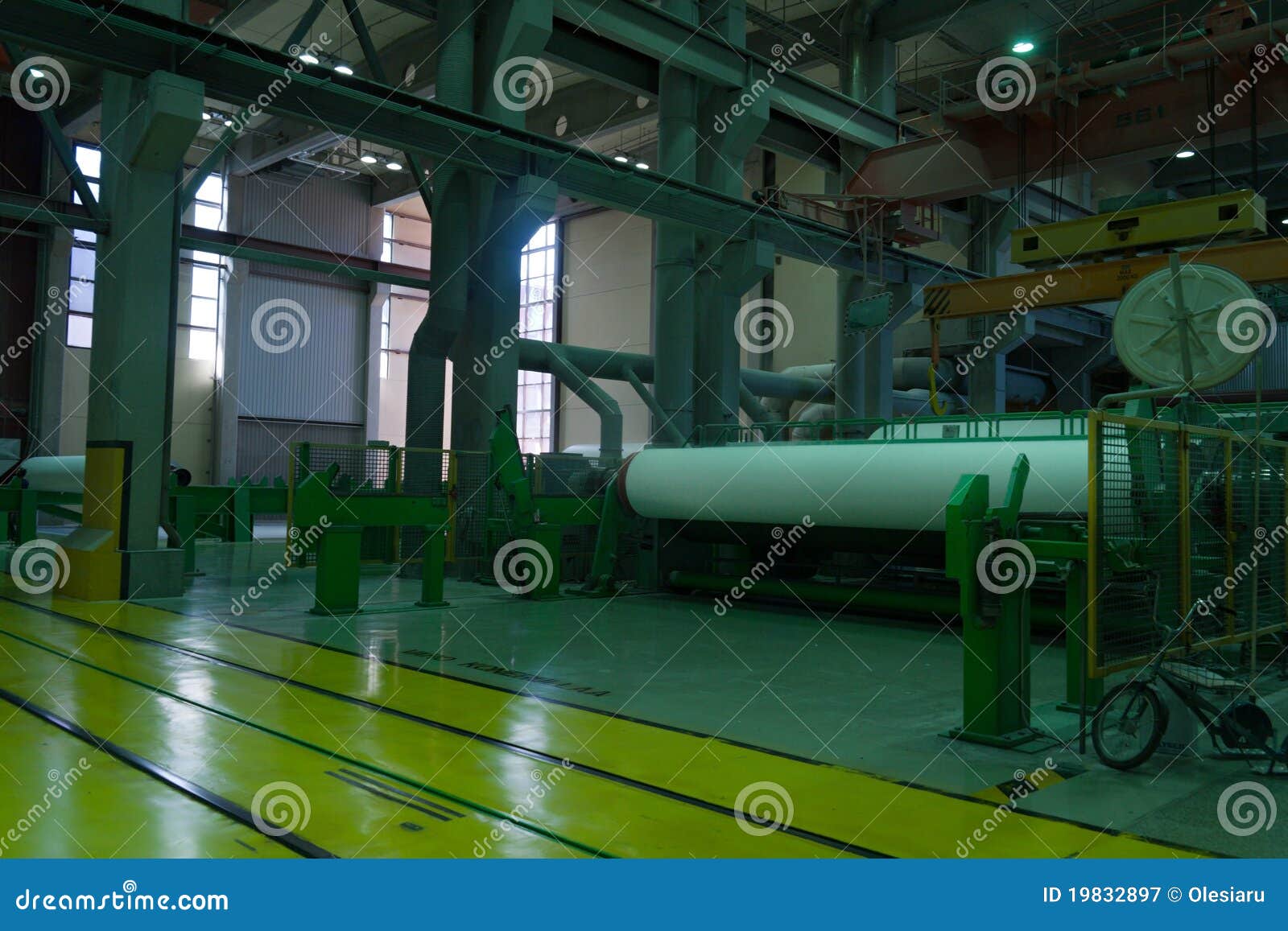 Long Rolls of Paper Prepared for Cutting Stock Image - Image of press ...
