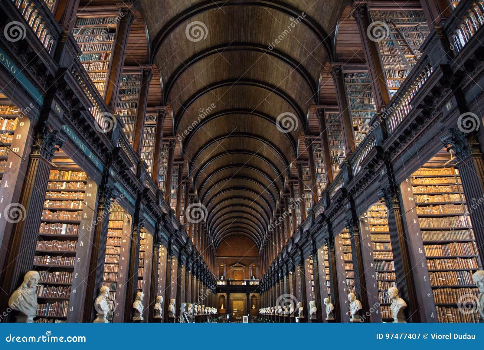 The Long Room in Trinity College Library, Dublin Editorial Photography ...