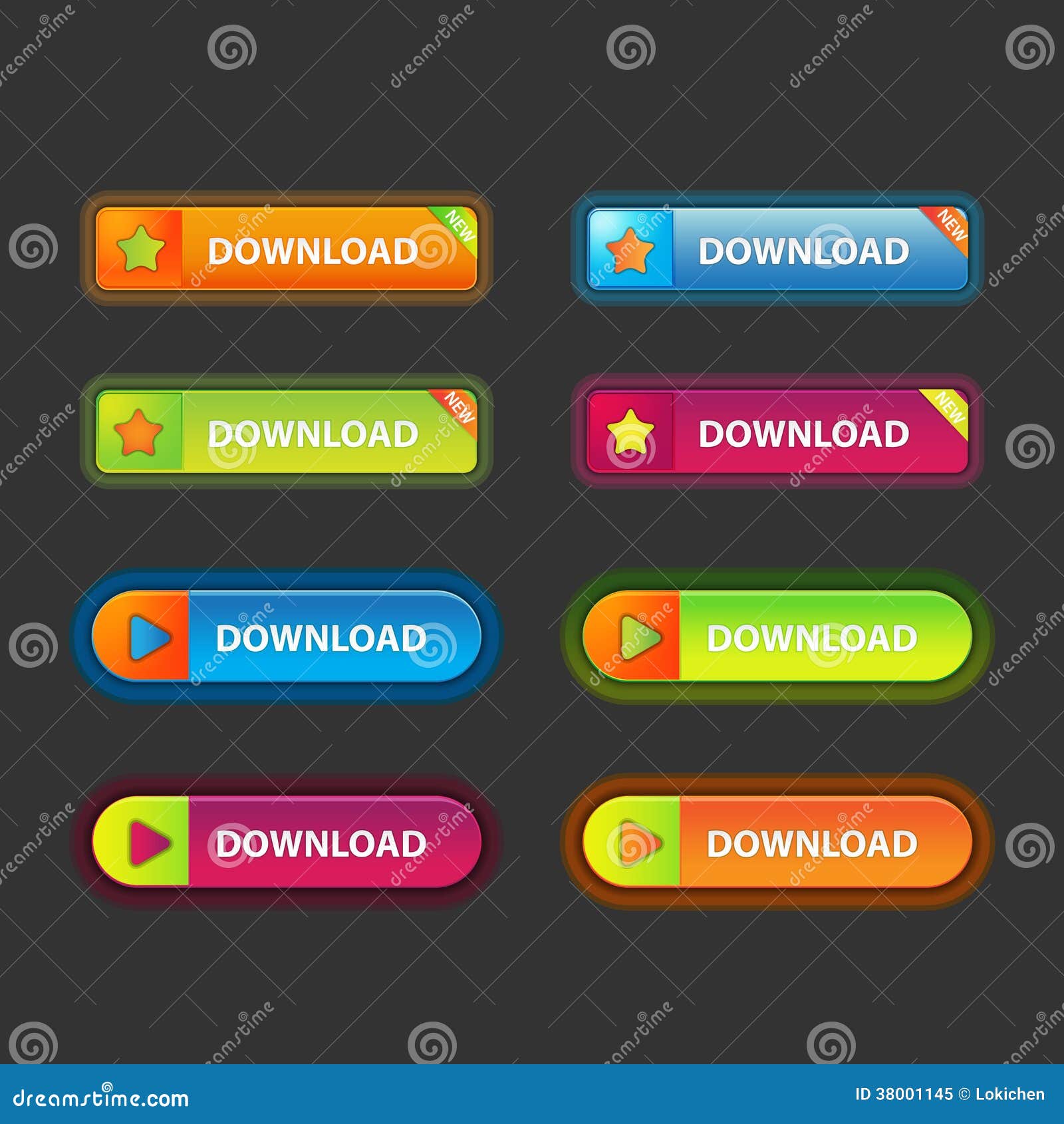 Long round buttons stock illustration. Illustration of button - 38001145