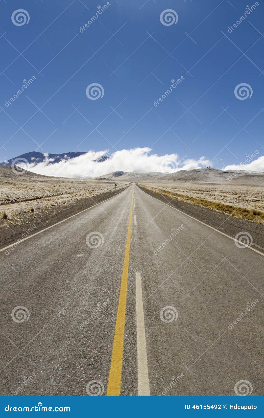 Long Routes through the Vast Plain Stock Photo - Image of altitud ...