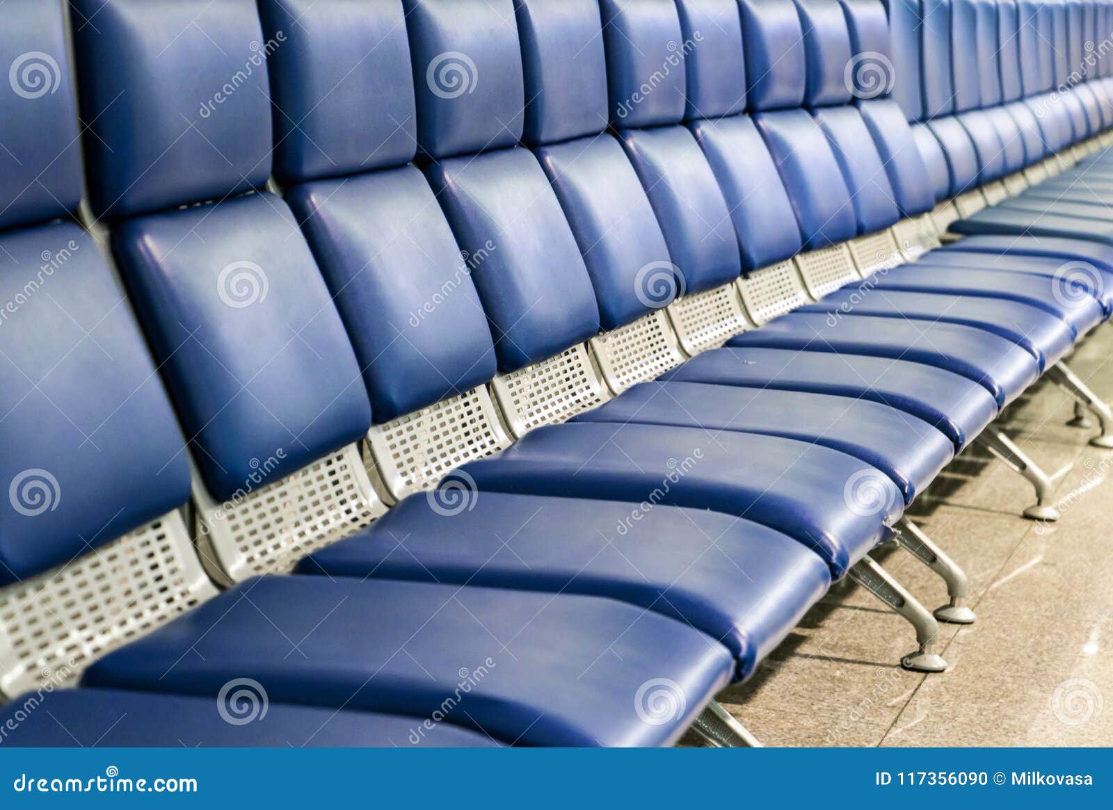 A Long Row of Empty Seats in the Corridor. Stock Photo - Image of ...
