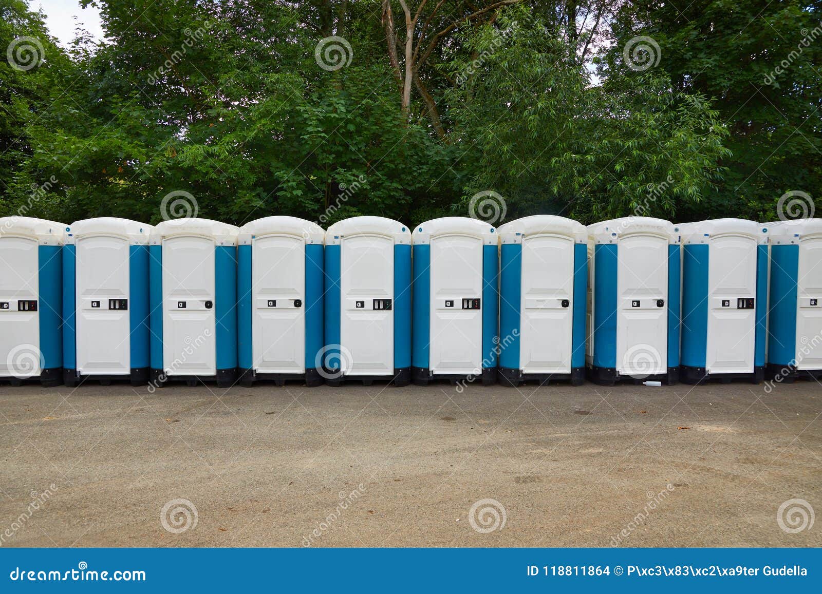 Toilets Installed at a Public Event Stock Photo - Image of toilet ...