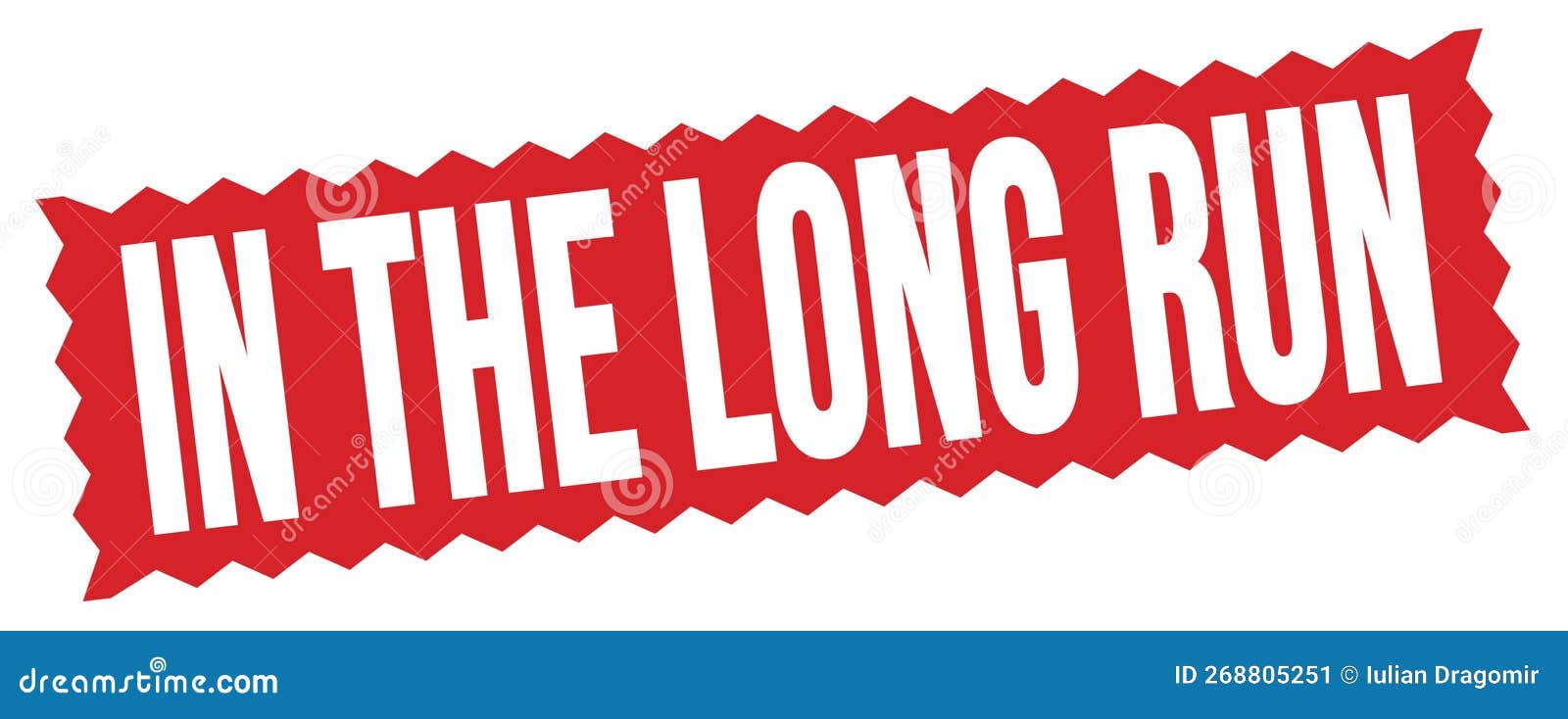 In the LONG RUN Text Written on Red Stamp Sign Stock Illustration ...